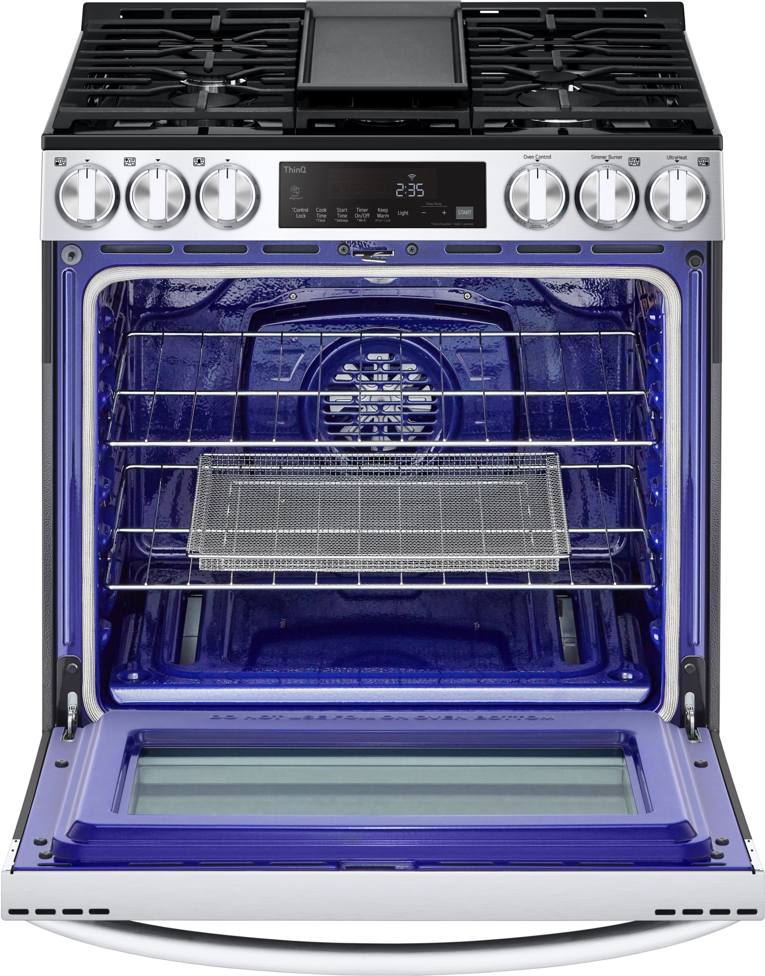 LG LSGL5833F 30 Inch Slide-In Smart Gas Range with 5 Sealed Burners, 5. ...