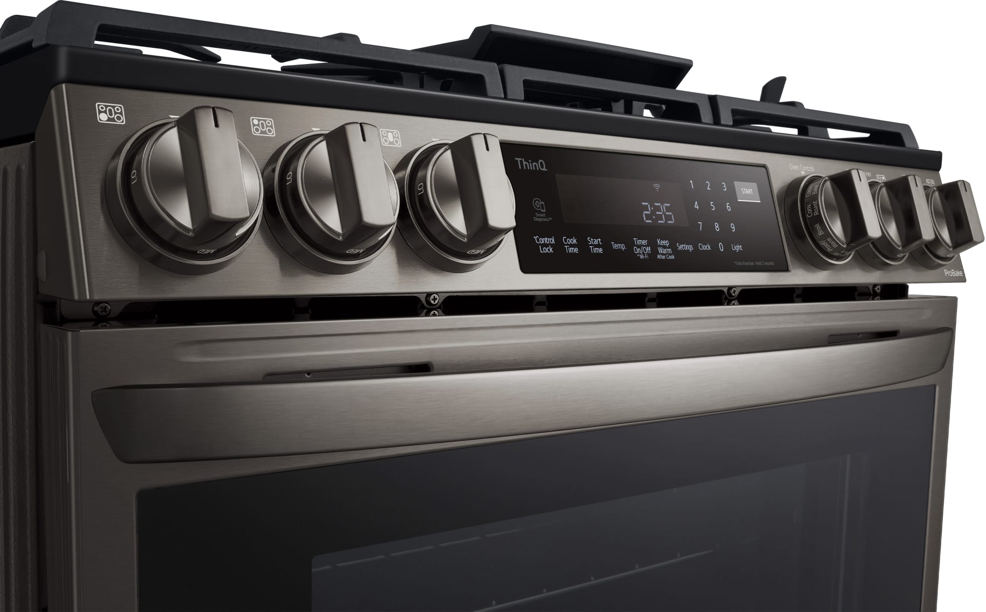 LG LSGL6337D 30 Inch Smart Instaview™ Gas Slide-In Range with 5 Sealed ...