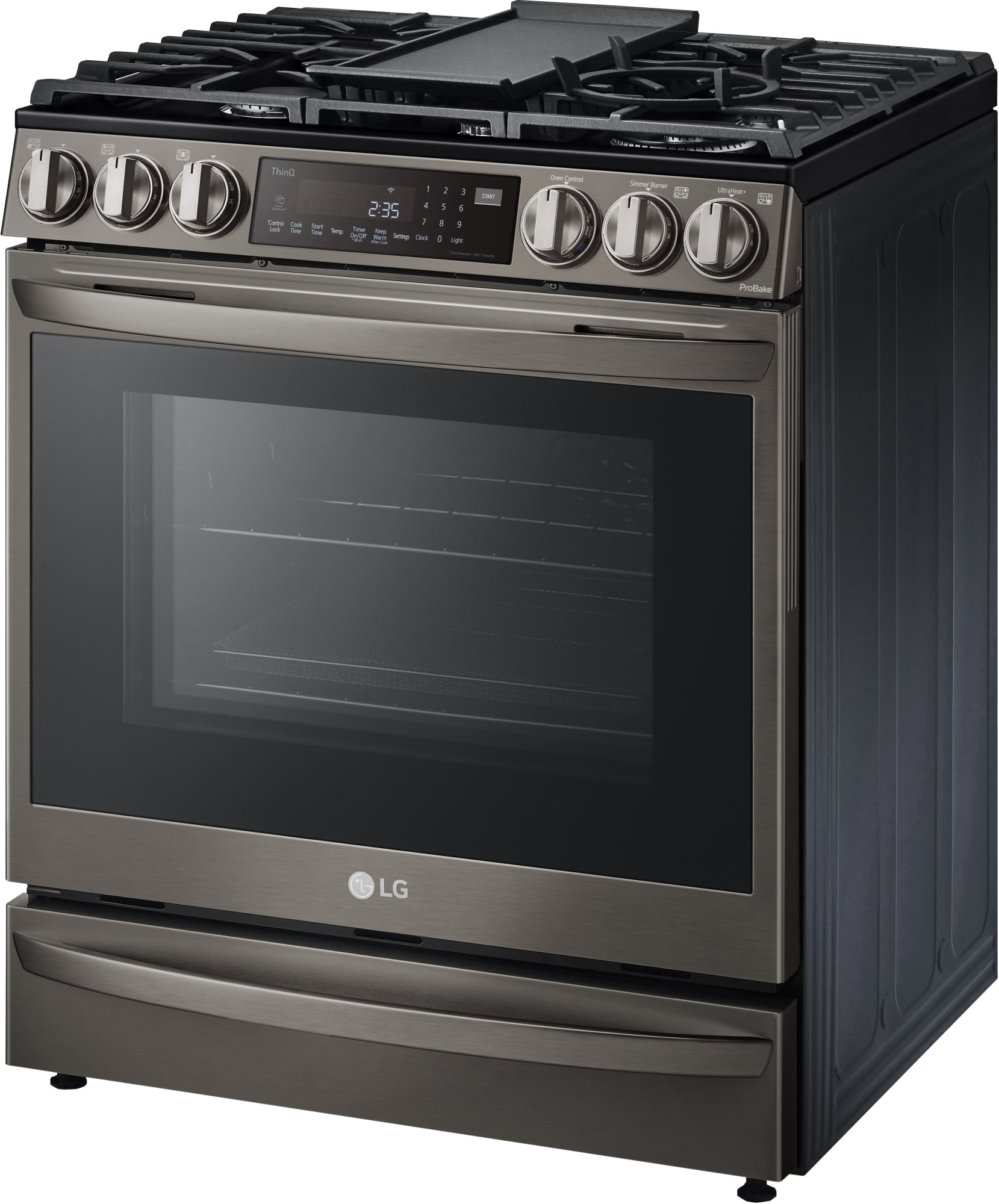 LG LSGL6337D 30 Inch Smart Instaview™ Gas Slide-In Range with 5 Sealed ...