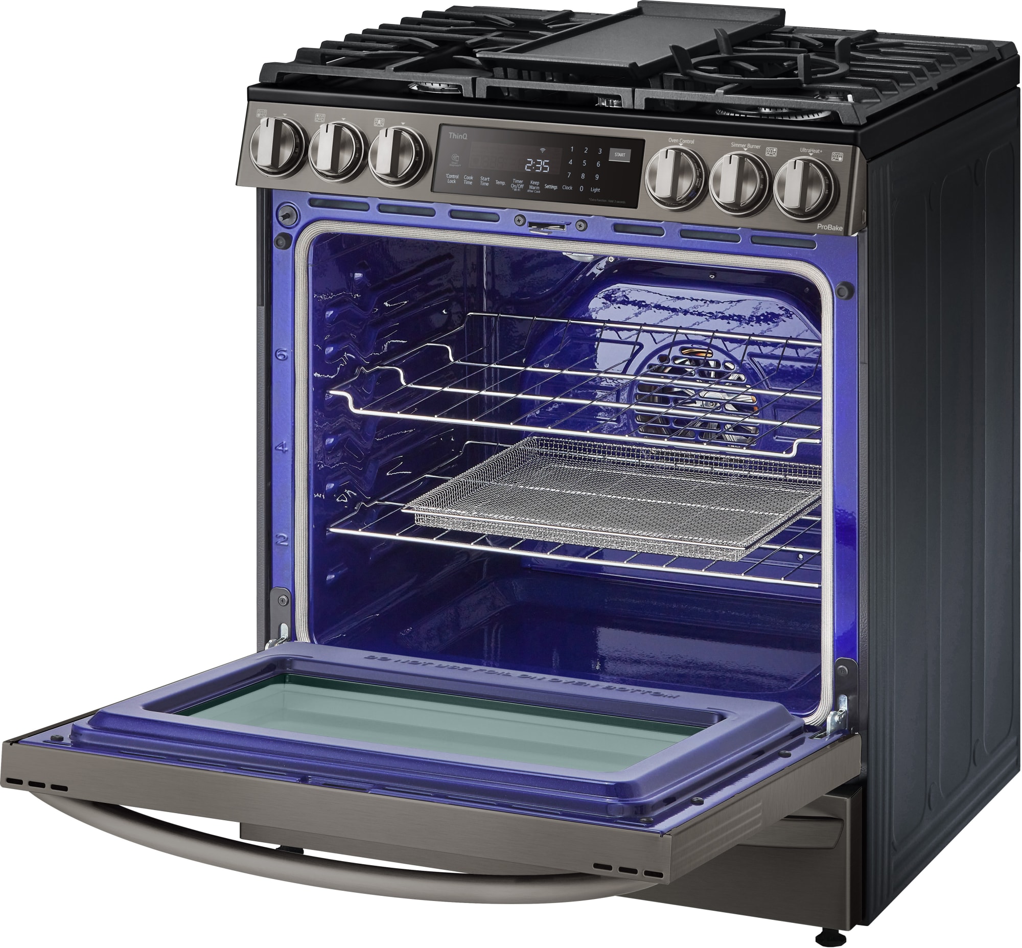 LG LSGL6337D 30 Inch Smart Instaview™ Gas Slide-In Range with 5 Sealed ...