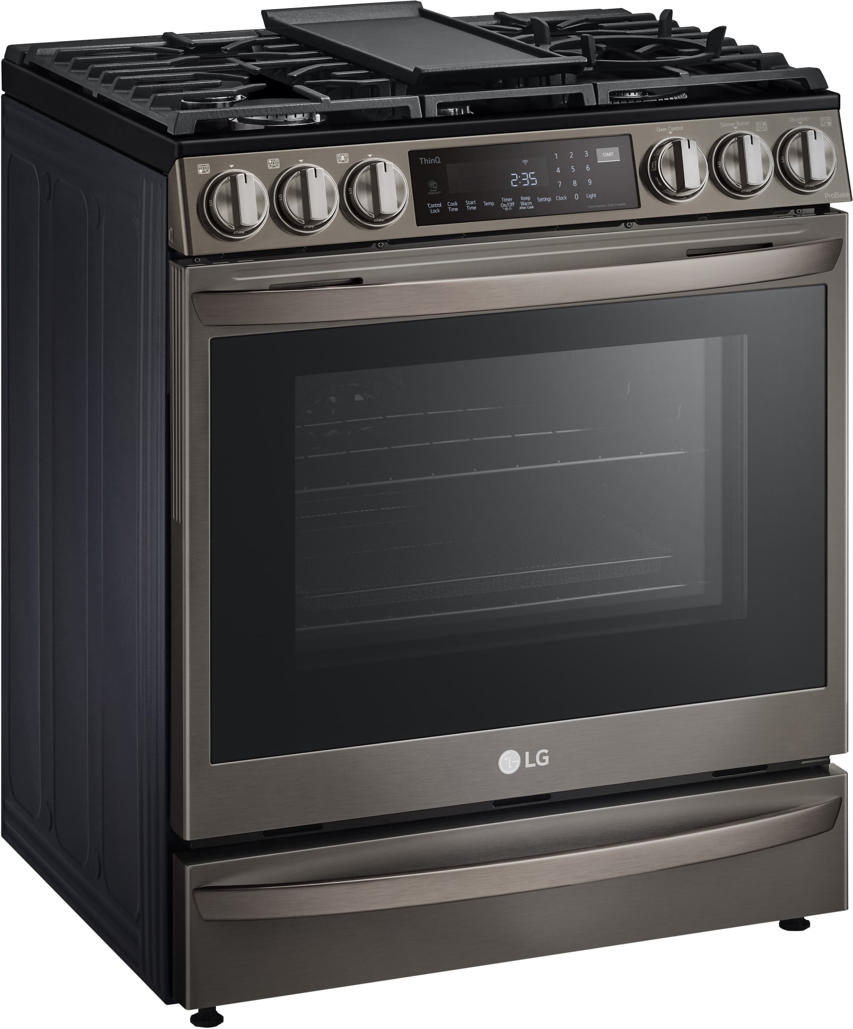 LG LSGL6337D 30 Inch Smart Instaview™ Gas Slide-In Range with 5 Sealed ...