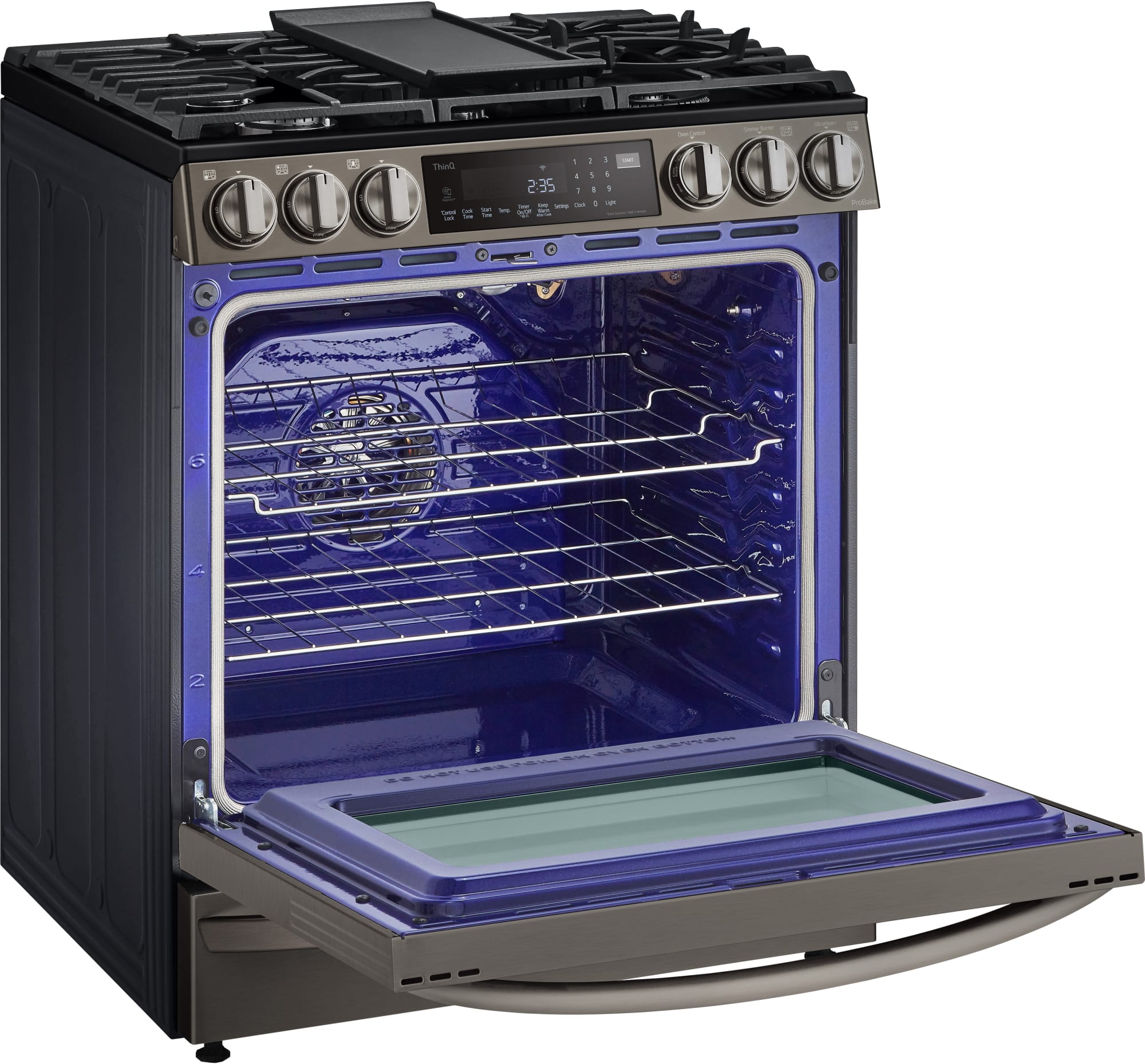LG LSGL6337D 30 Inch Smart Instaview™ Gas Slide-In Range with 5 Sealed ...