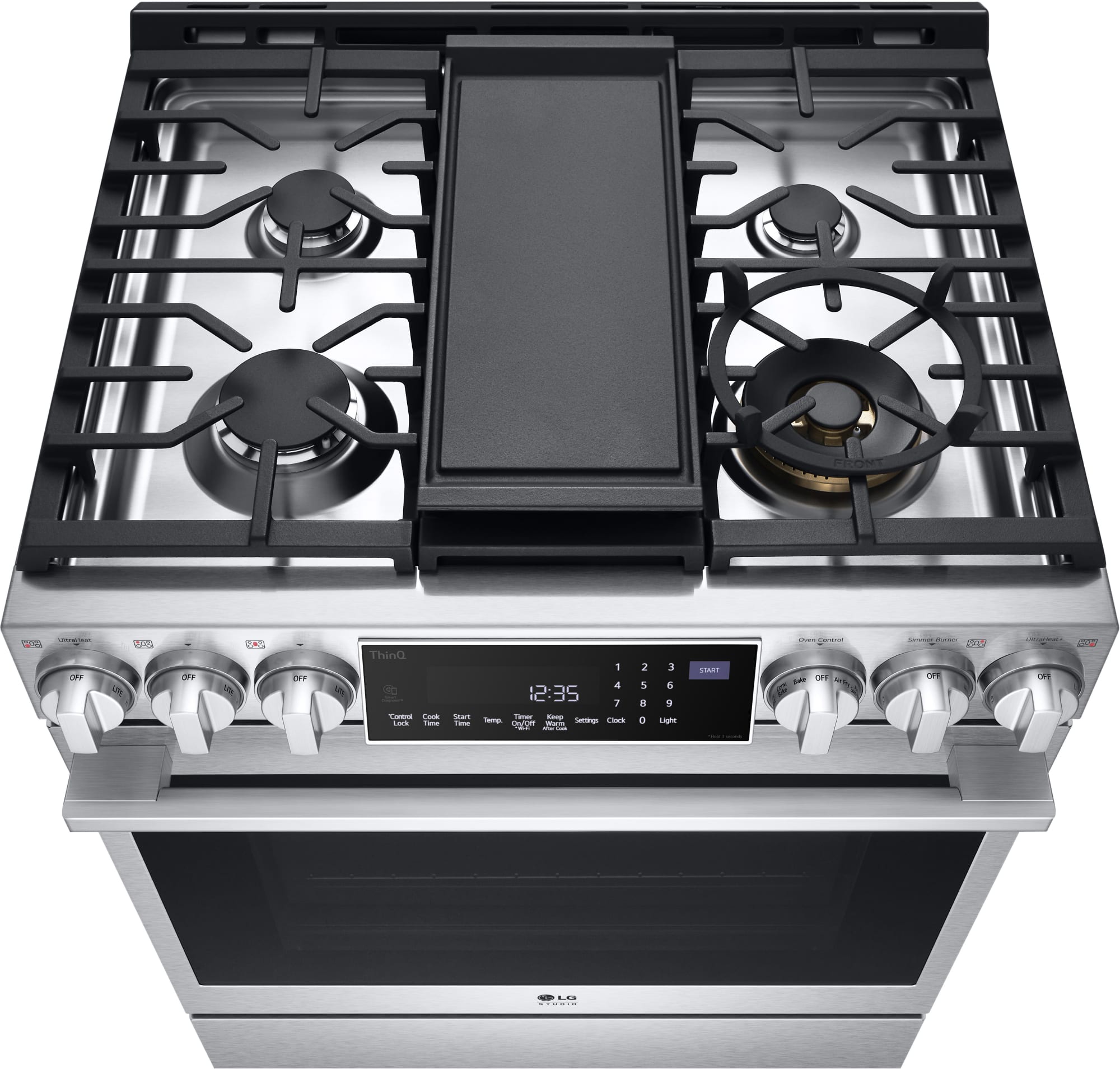 LG LSGS6338F 30 Inch Slide-In Gas Smart Range with 5 Sealed Burners, 6. ...