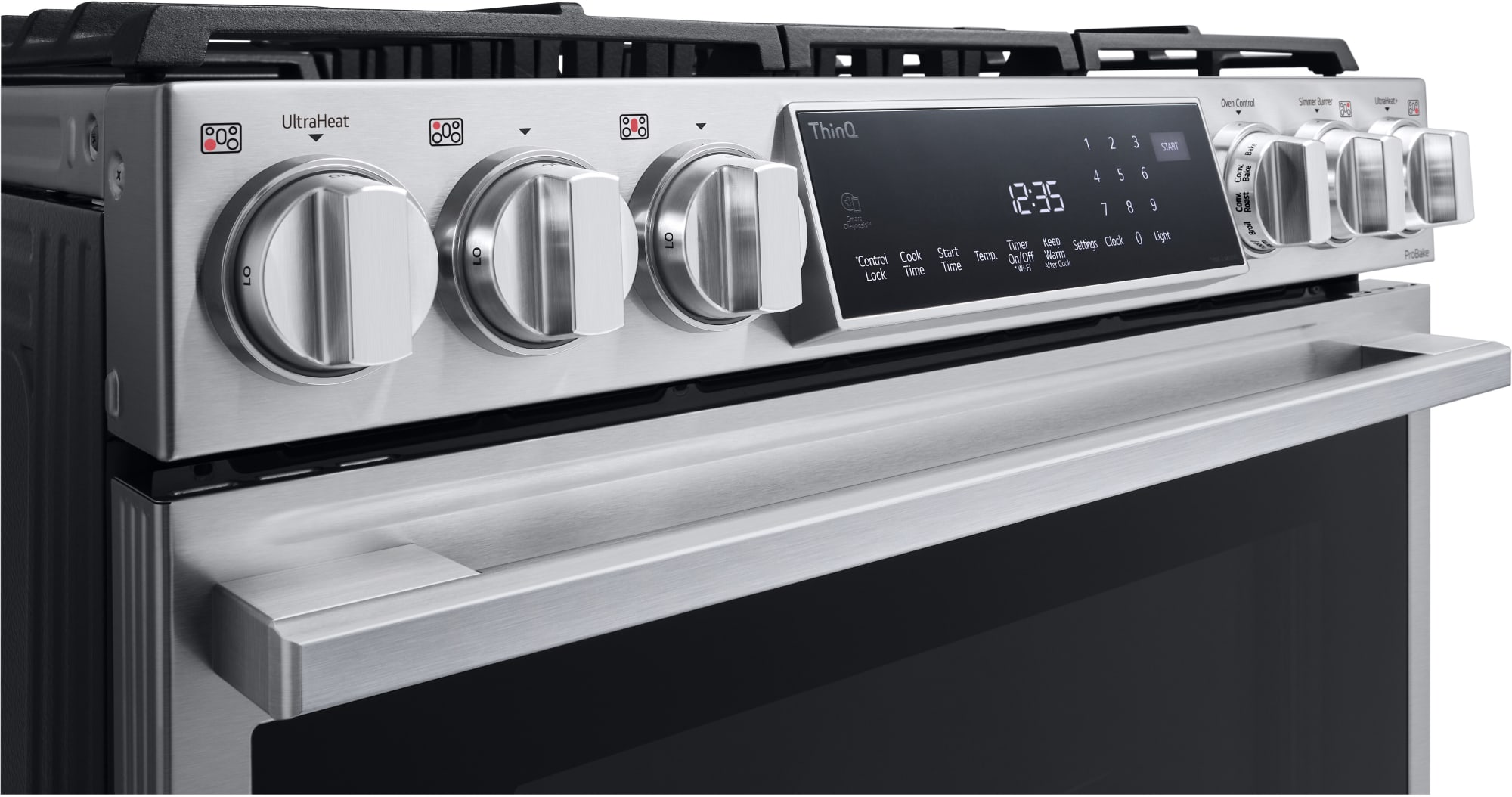 LG LSGS6338F 30 Inch Slide-In Gas Smart Range with 5 Sealed Burners, 6. ...