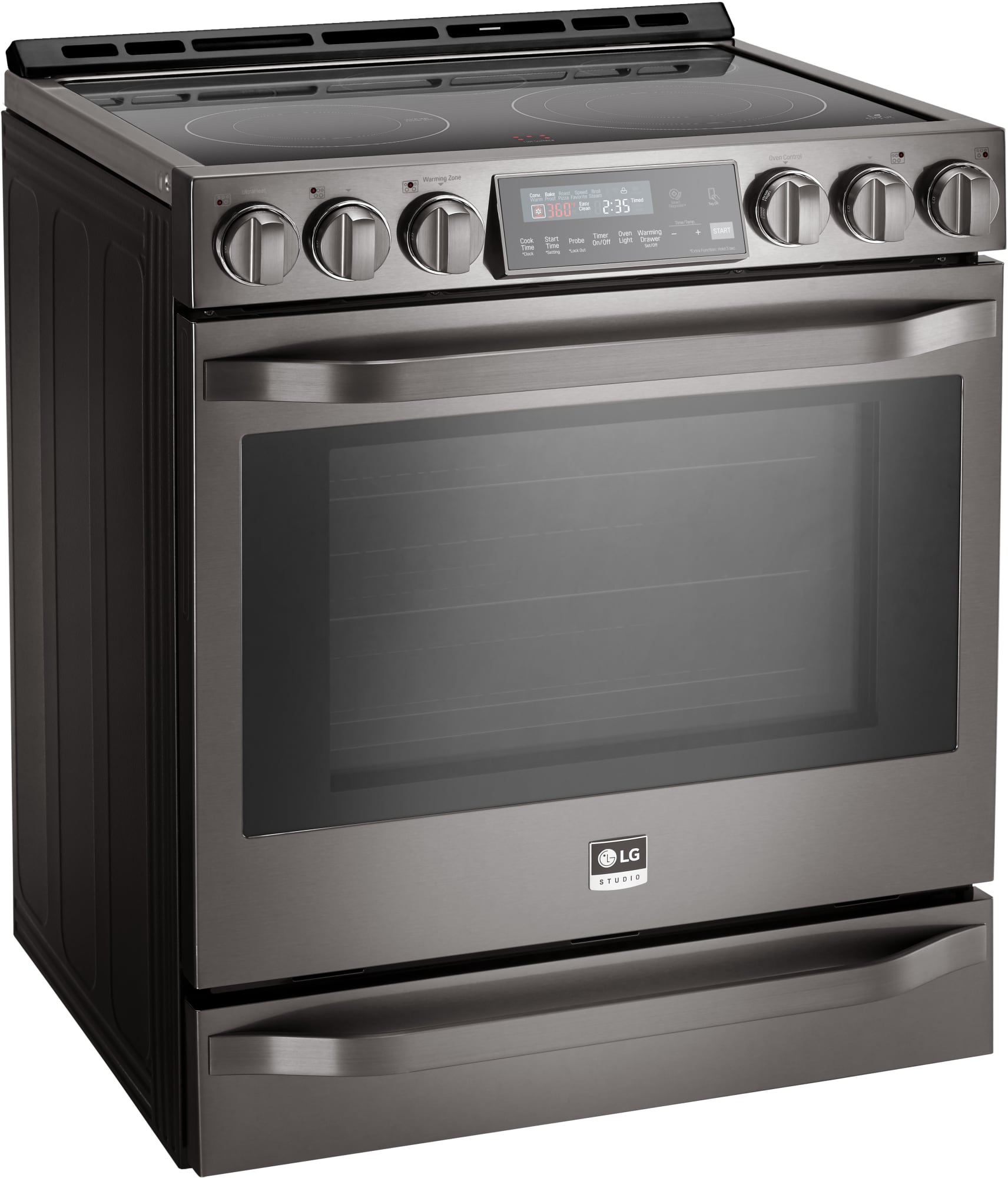 LG LSSE3029BD 30 Inch Slide-In Electric Range with Convection, Infrared ...
