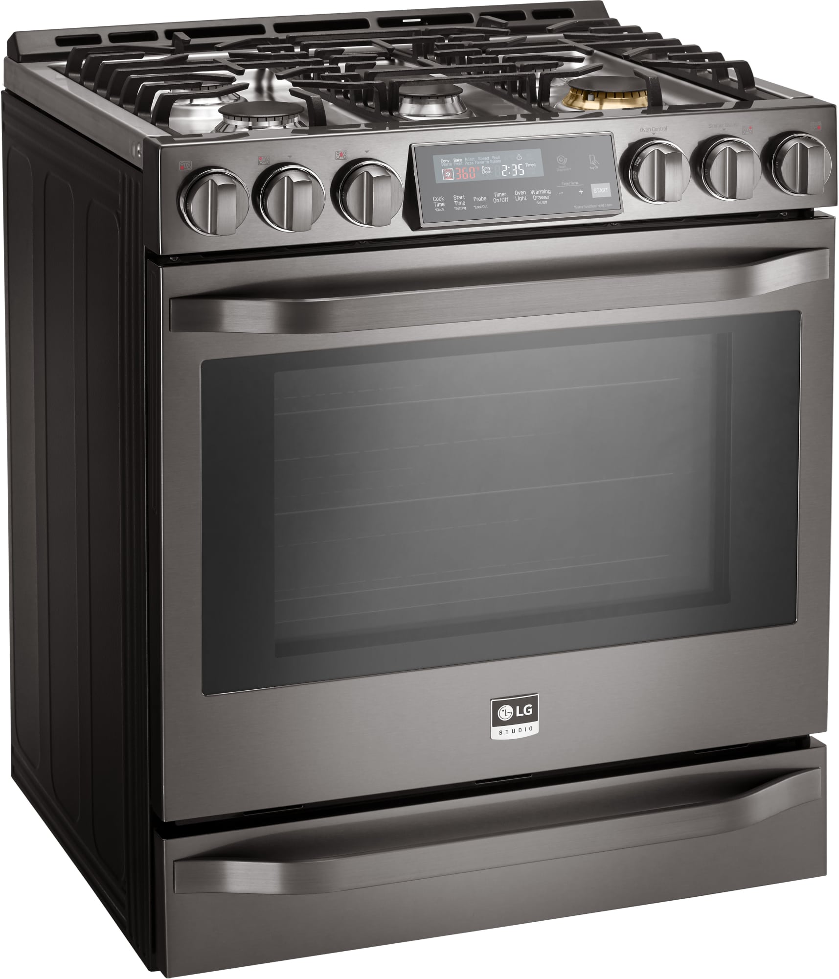 LG LSSG3019BD 30 Inch Slide-In Gas Range with 6.3 cu. ft. ProBake ...