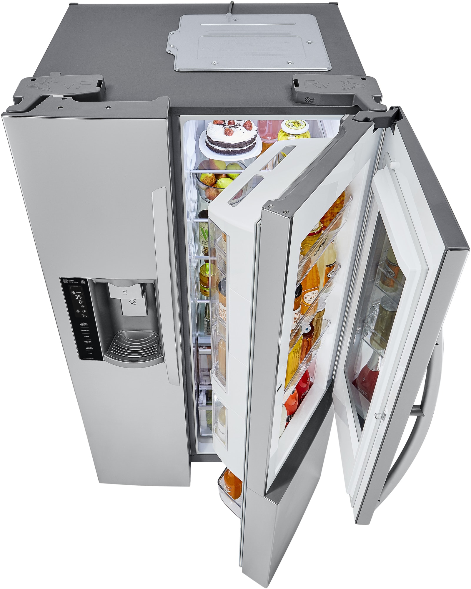 LG LSXC22396S 36 Inch Counter Depth Side by Side Smart Refrigerator ...