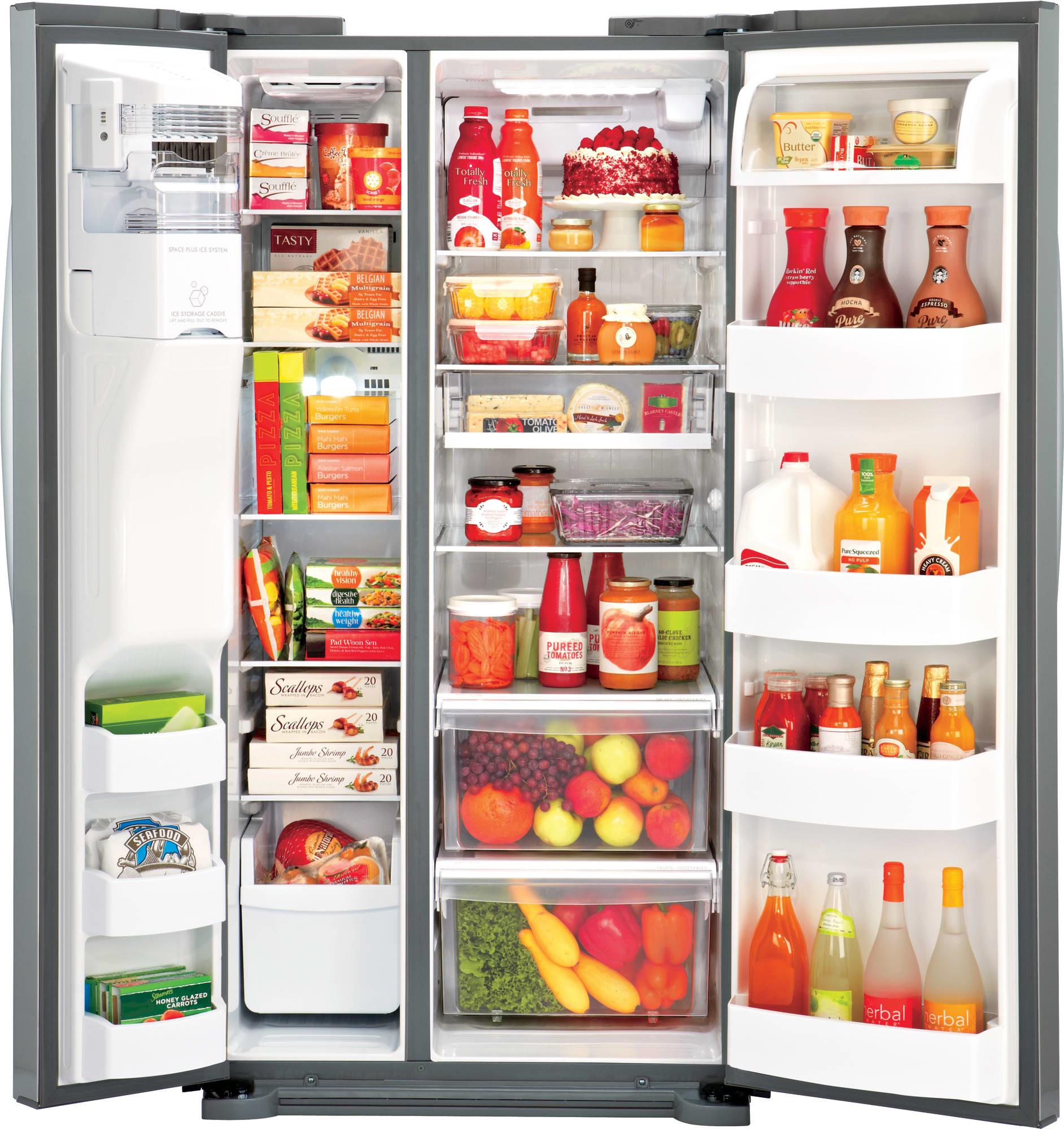 LG LSXS22423S 33 Inch Side-by-Side Refrigerator with Linear Compressor ...