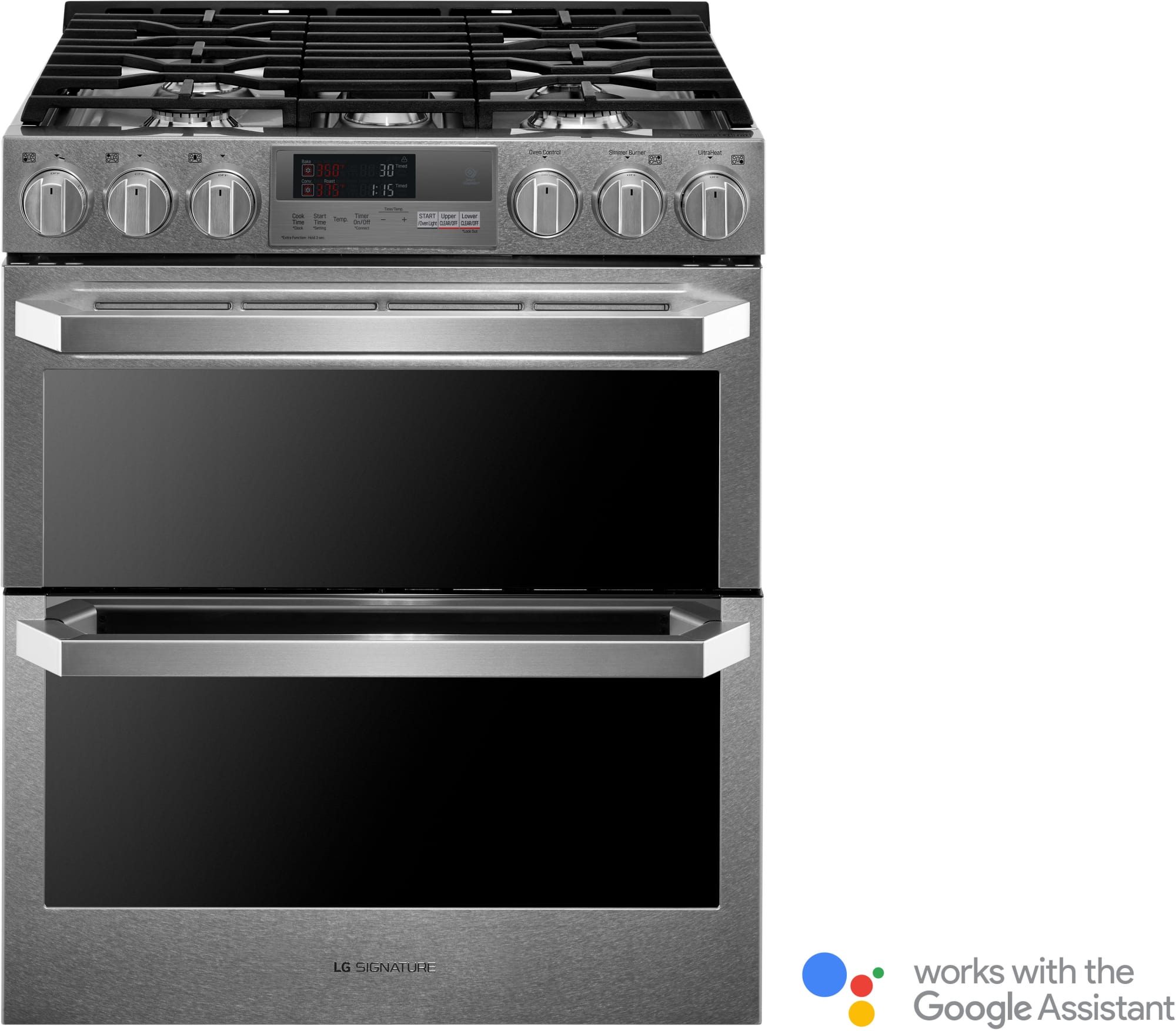 LG LUTD4919SN 30 Inch Slide-In Dual Fuel Smart Range with 5 Sealed ...