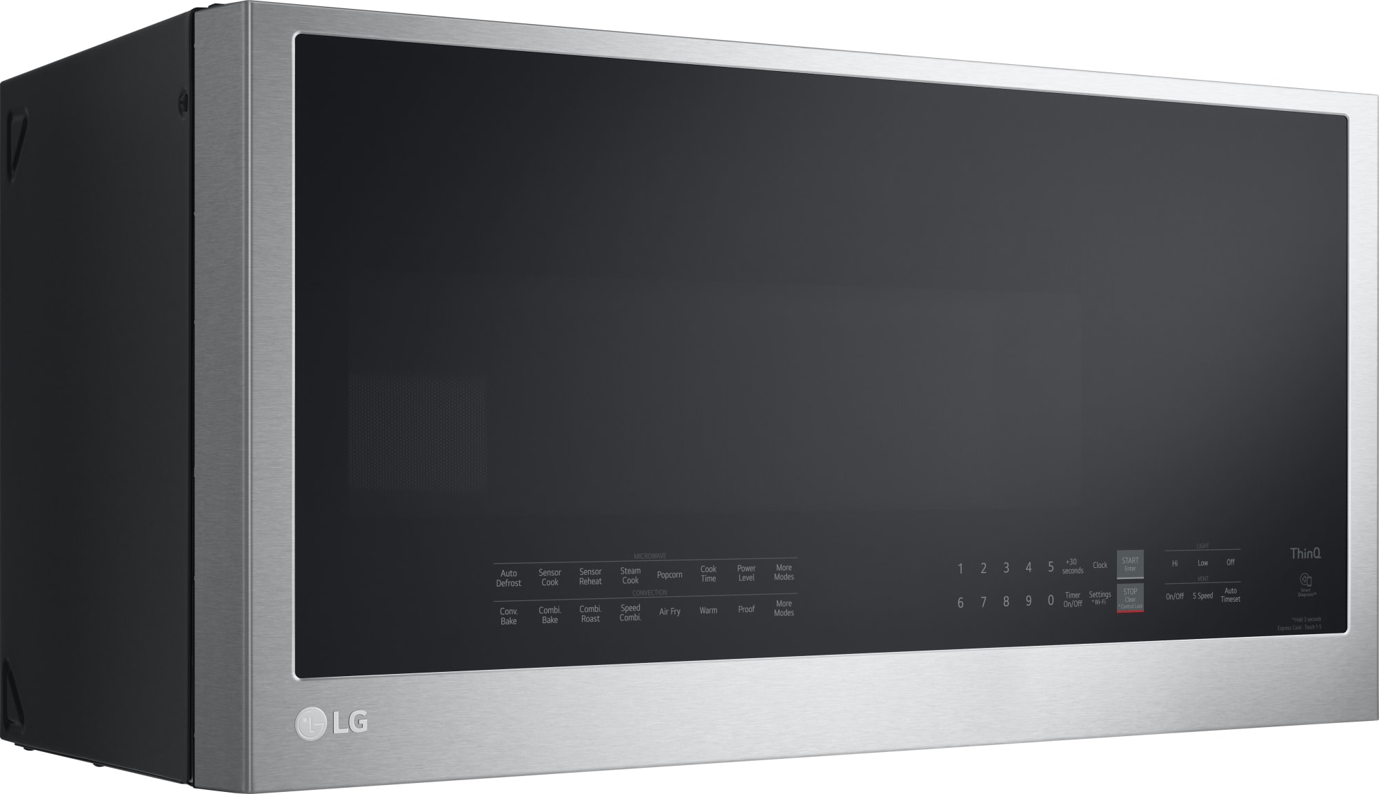 LG MHEC1737F 30 Inch Over-the-Range Smart Microwave Oven with 1.7 cu. ft. Capacity, 300 CFM ...