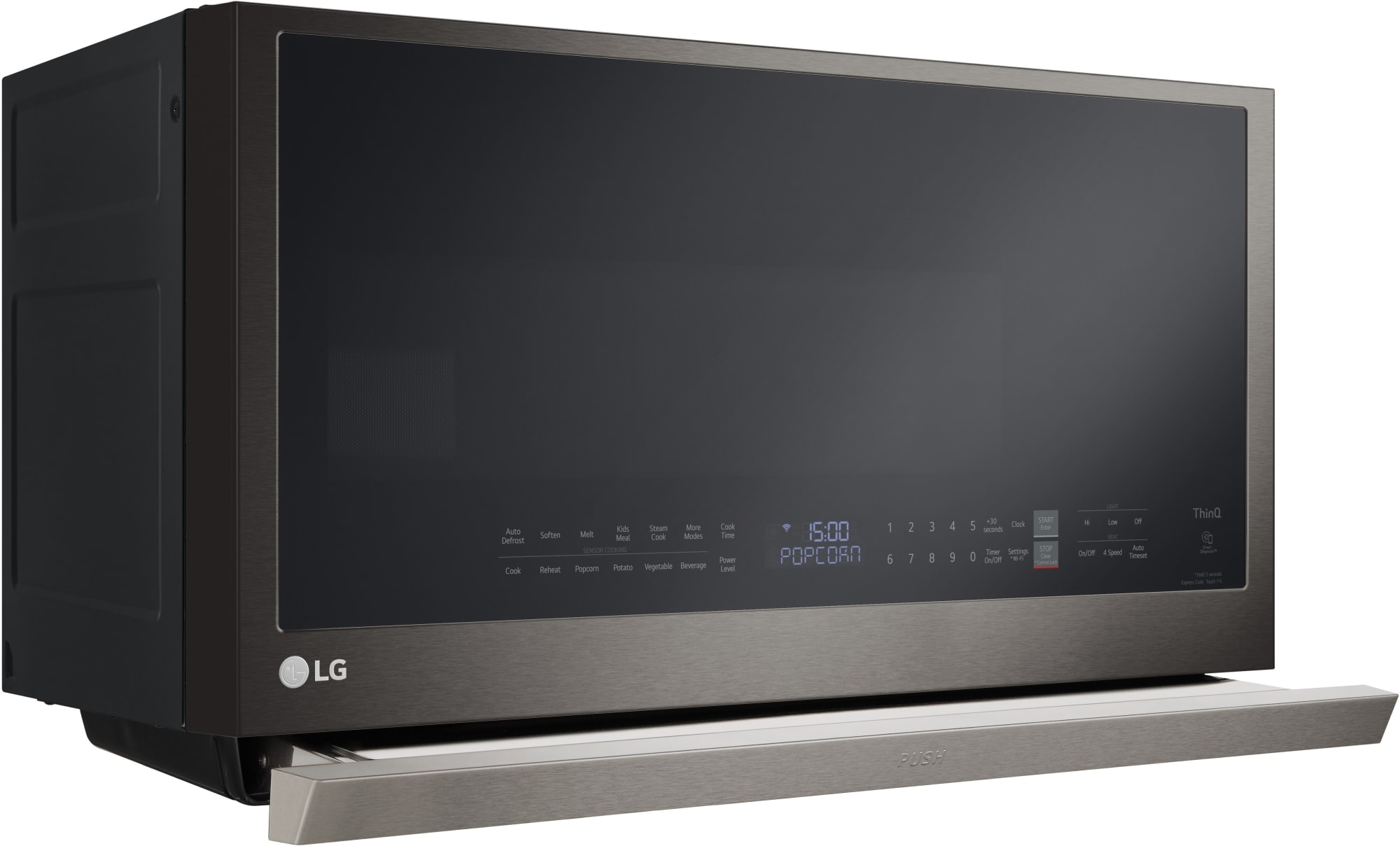LG MVEL2137D 30 Inch Over-the-Range Smart Microwave Oven with 2.1 cu. ft. Capacity, 400 CFM ...