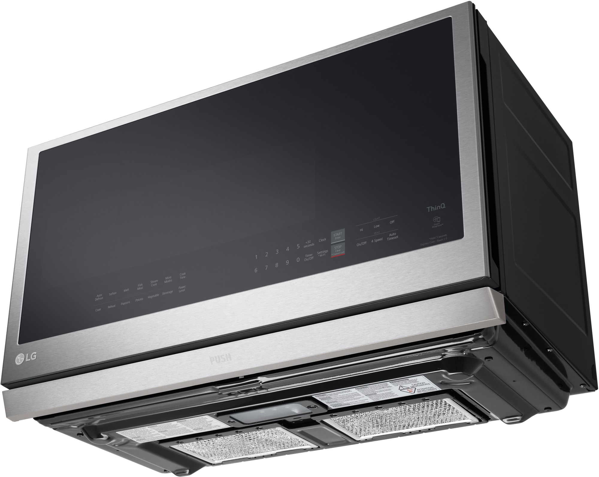 LG MVEL2137F 30 Inch Over-the-Range Smart Microwave Oven with 2.1 cu. ft. Capacity, 400 CFM ...