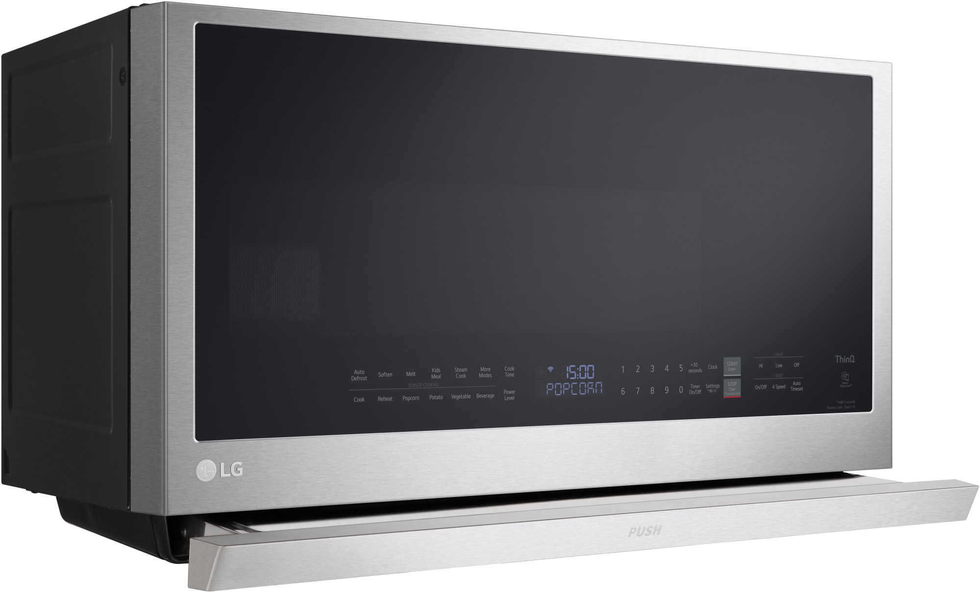 LG MVEL2137F 30 Inch Over-the-Range Smart Microwave Oven with 2.1 cu. ft. Capacity, 400 CFM ...