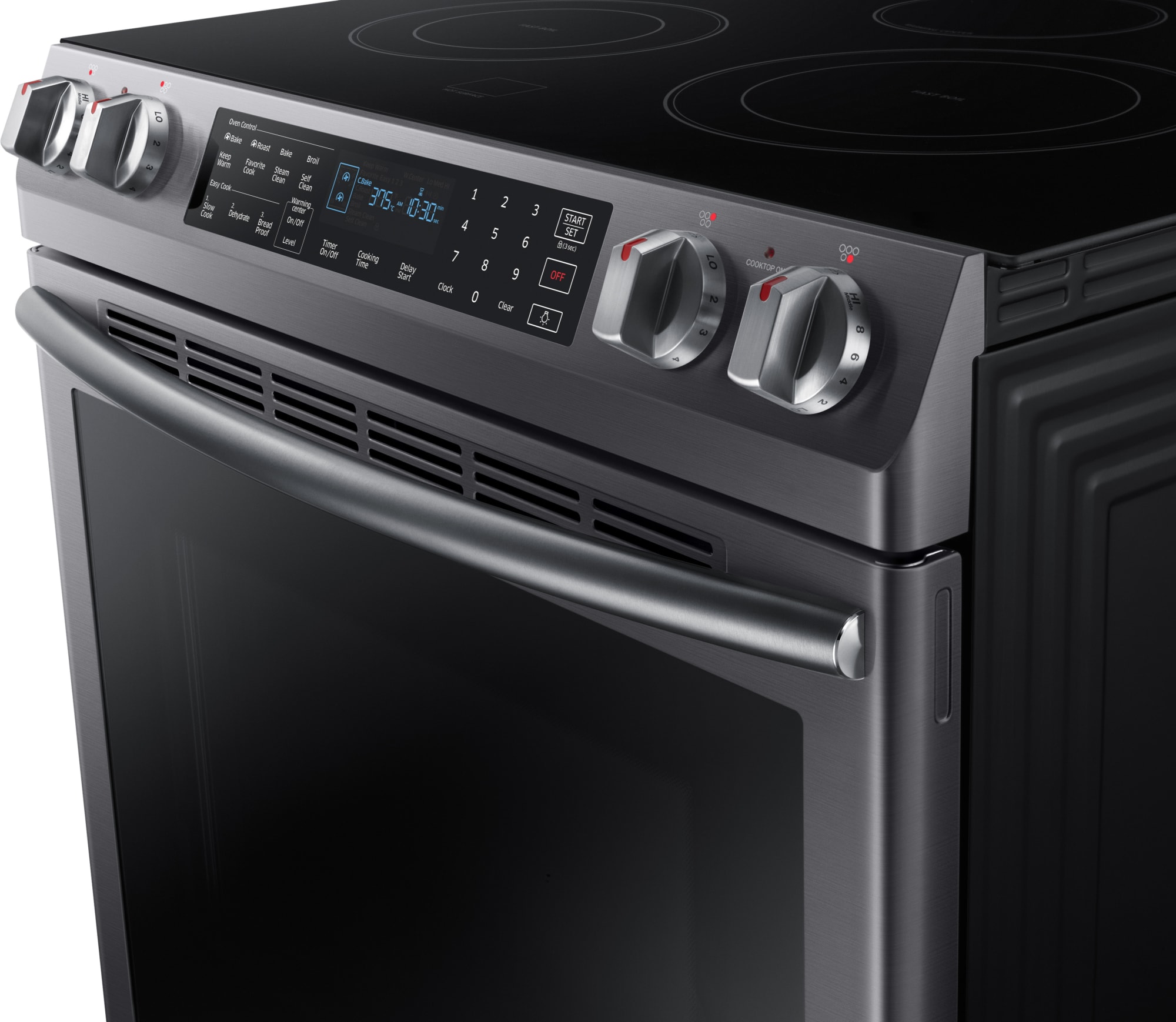 Samsung NE58N9430SG 30 Inch Slide-in Electric Range with 5 Smoothtop ...