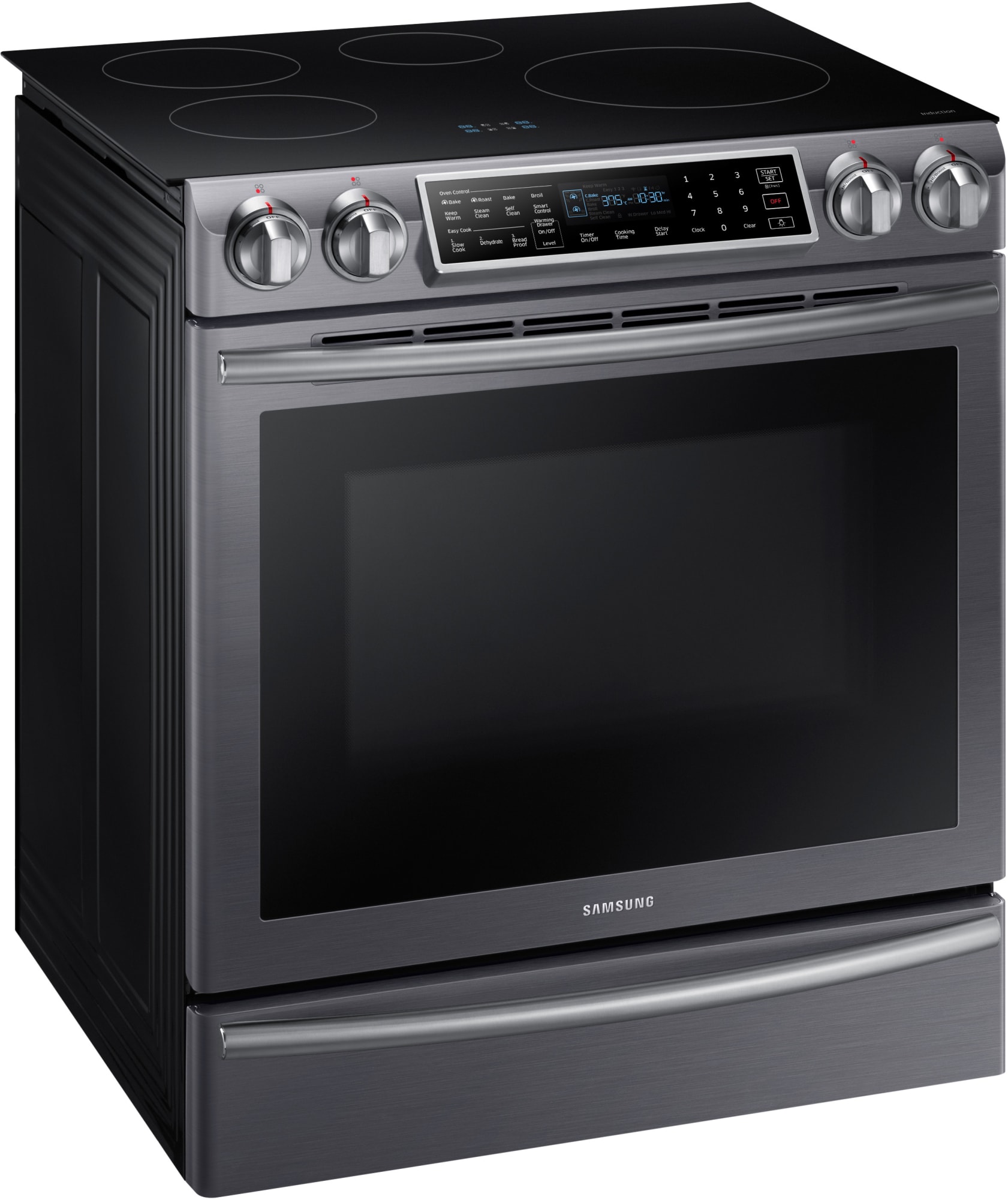 Samsung NE58R9560WG 30 Inch Induction Slide-in Range with 4 Induction ...