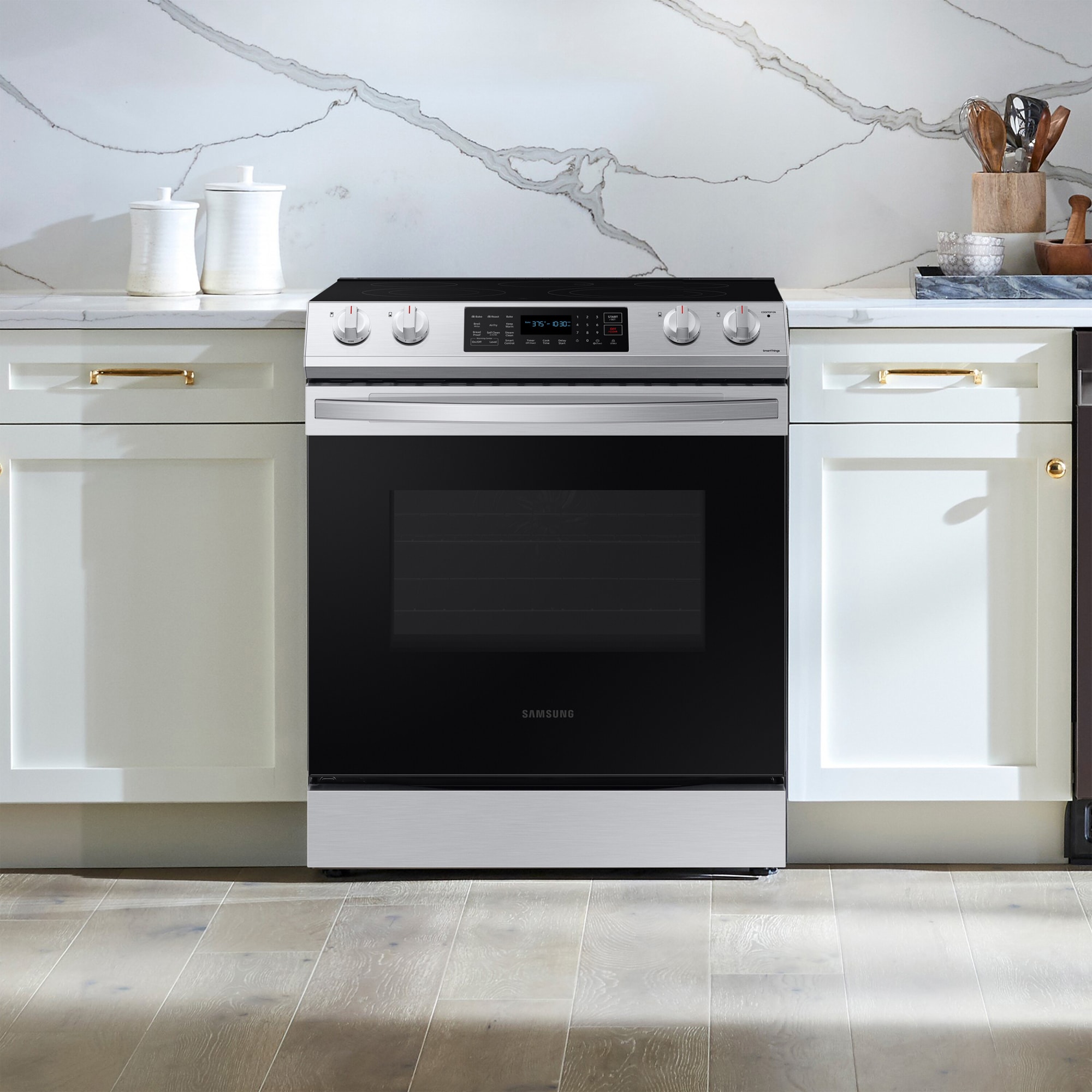 Samsung NE63BG8315SS 30 Inch Slide-In Smart Electric Range with 5 ...