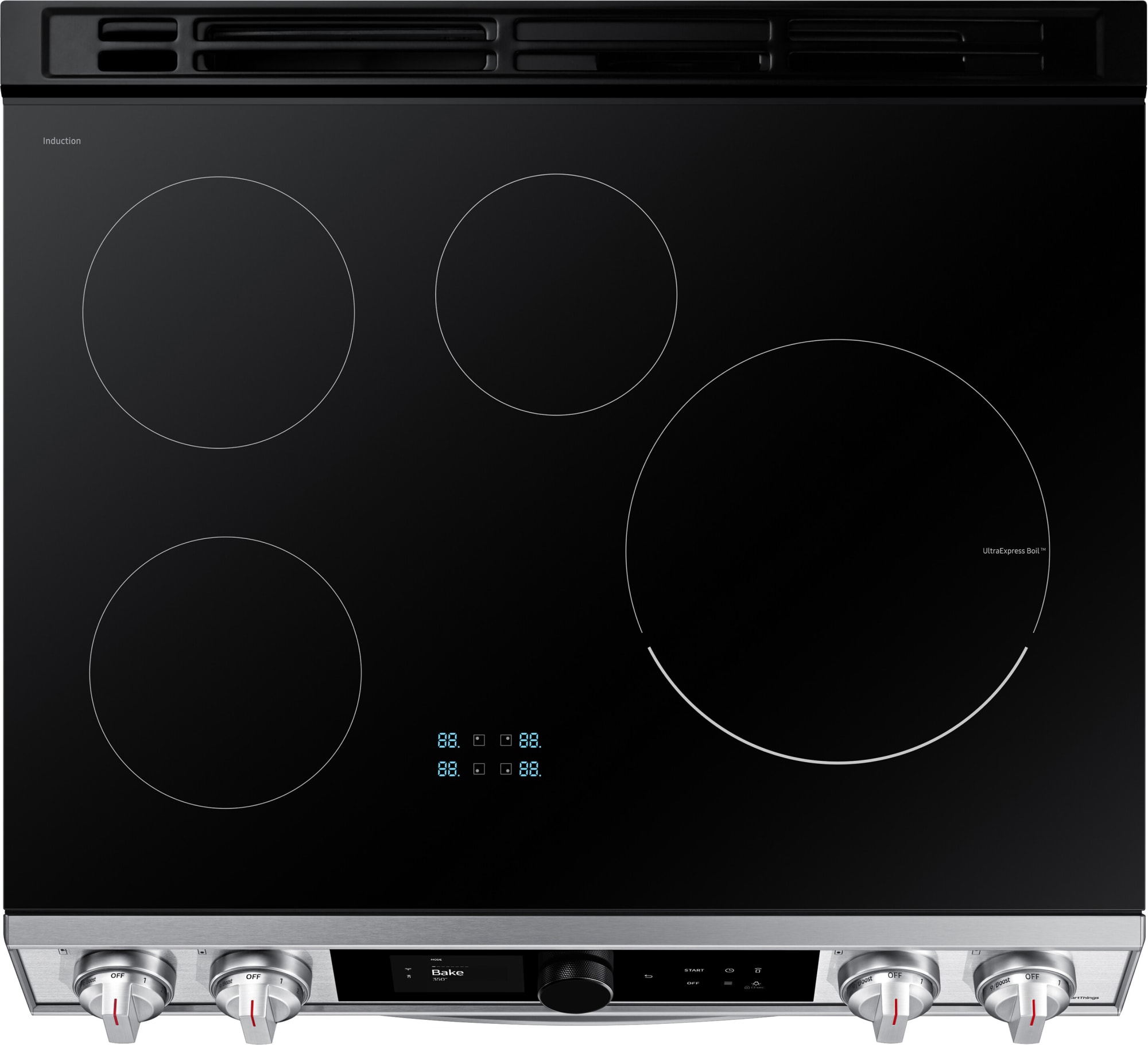 Samsung NE63T8911SS 30 Inch Slide-in Induction Smart Range with 4 ...