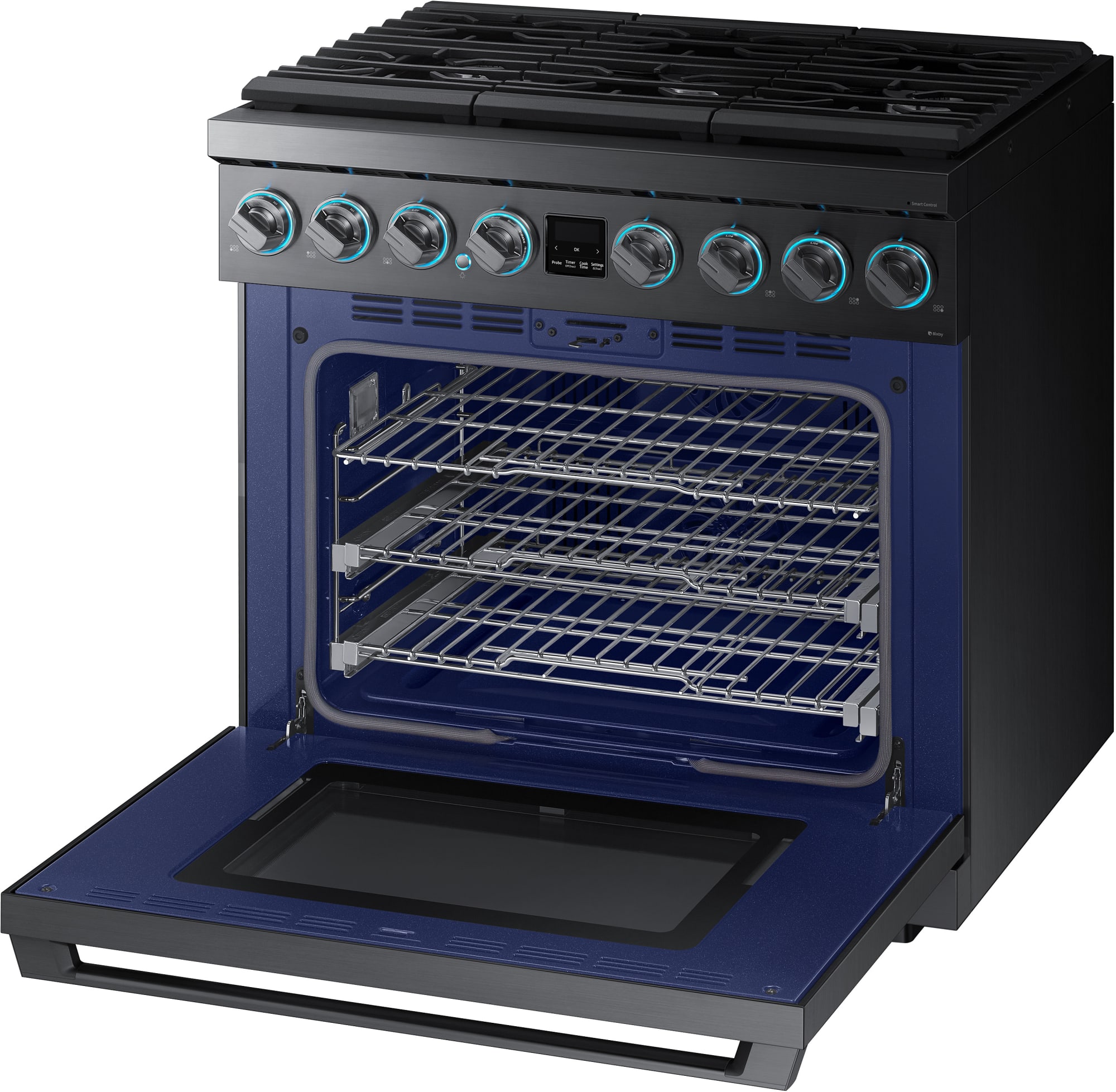 Samsung NX36R9966PM 36 Inch Smart Slide-In Gas Pro Range with Wi-Fi ...