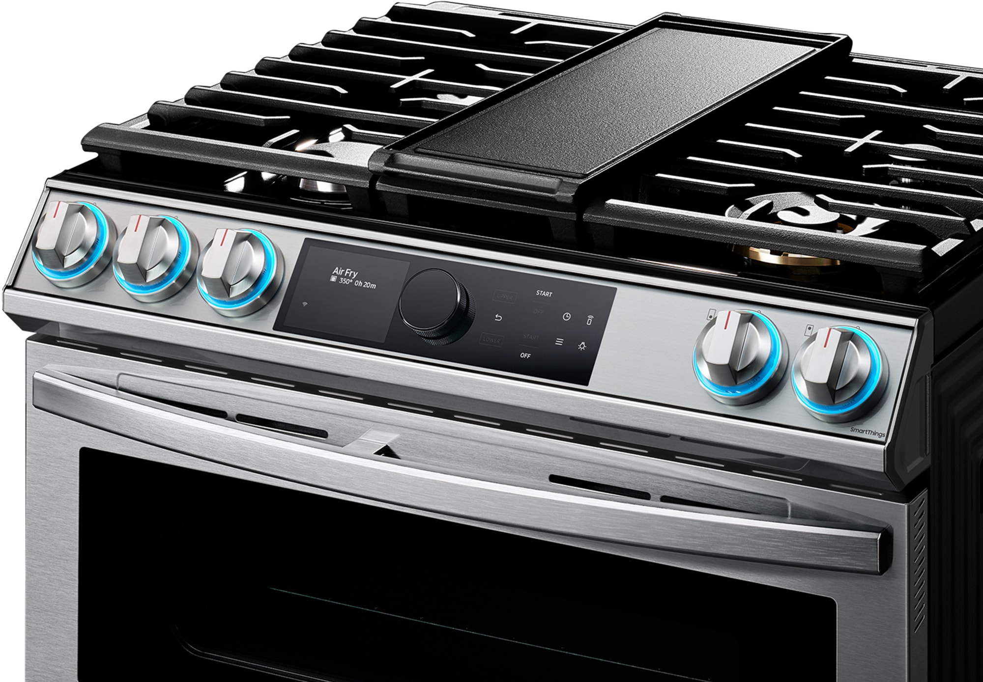 Samsung NX60T8751SS 30 Inch Slide-in Gas Smart Range with 5 Sealed ...