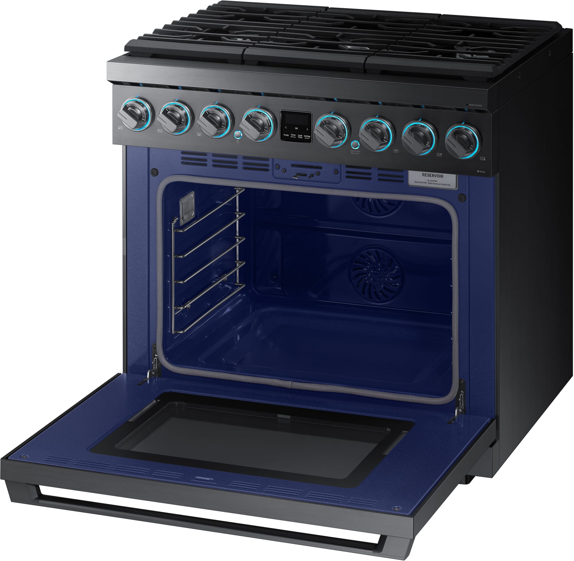 Samsung NY36R9966PM 36 Inch Smart Slide-In Dual Fuel Pro Range with 6 ...