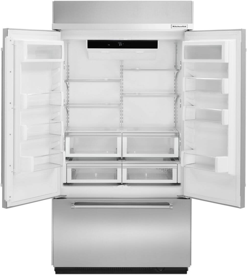 KitchenAid KBFN502ESS 42 Inch Built-In French Door Refrigerator with 24 ...