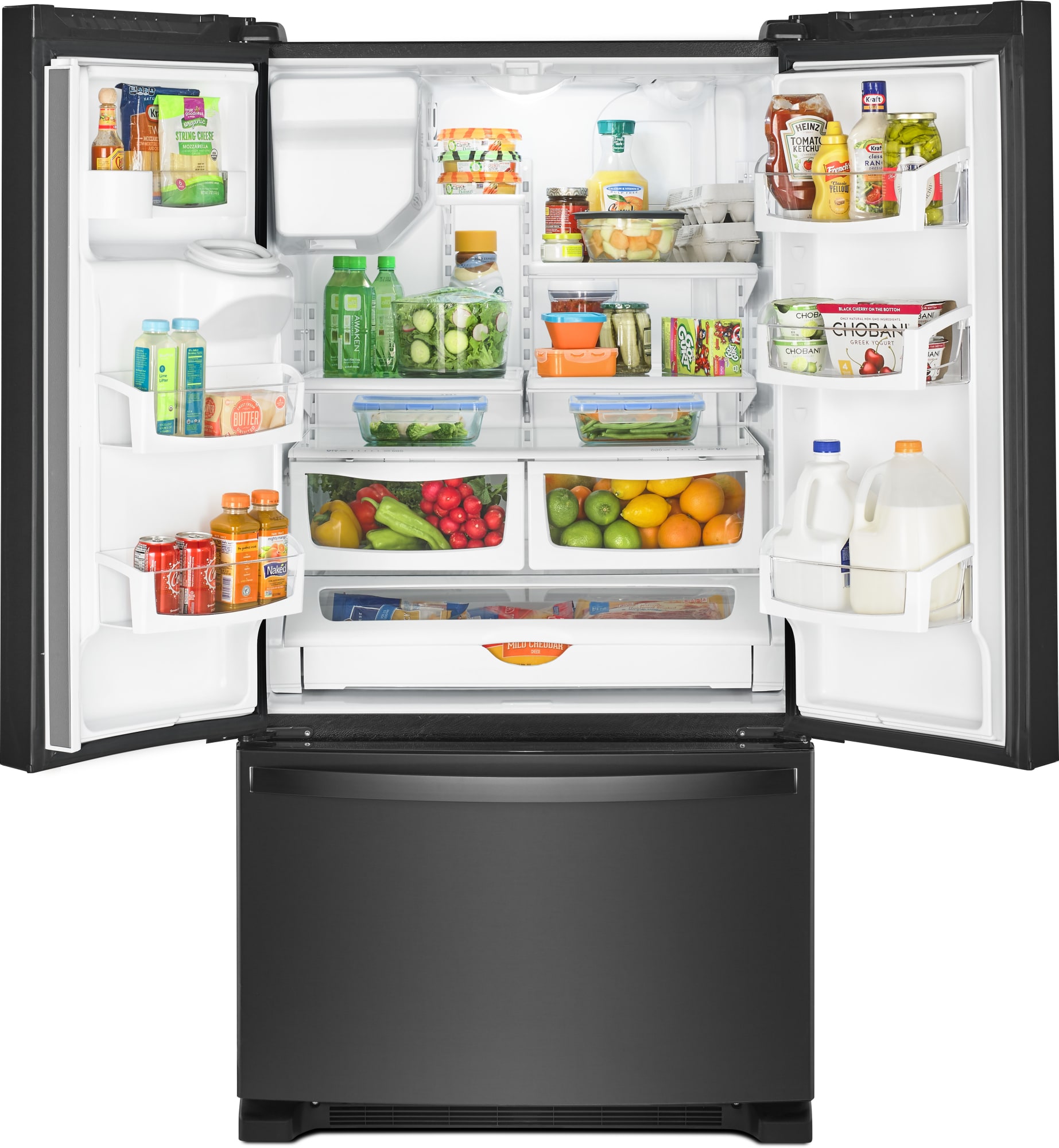 Whirlpool WRF555SDHV 36 Inch French Door Refrigerator with 25 Cu. Ft ...