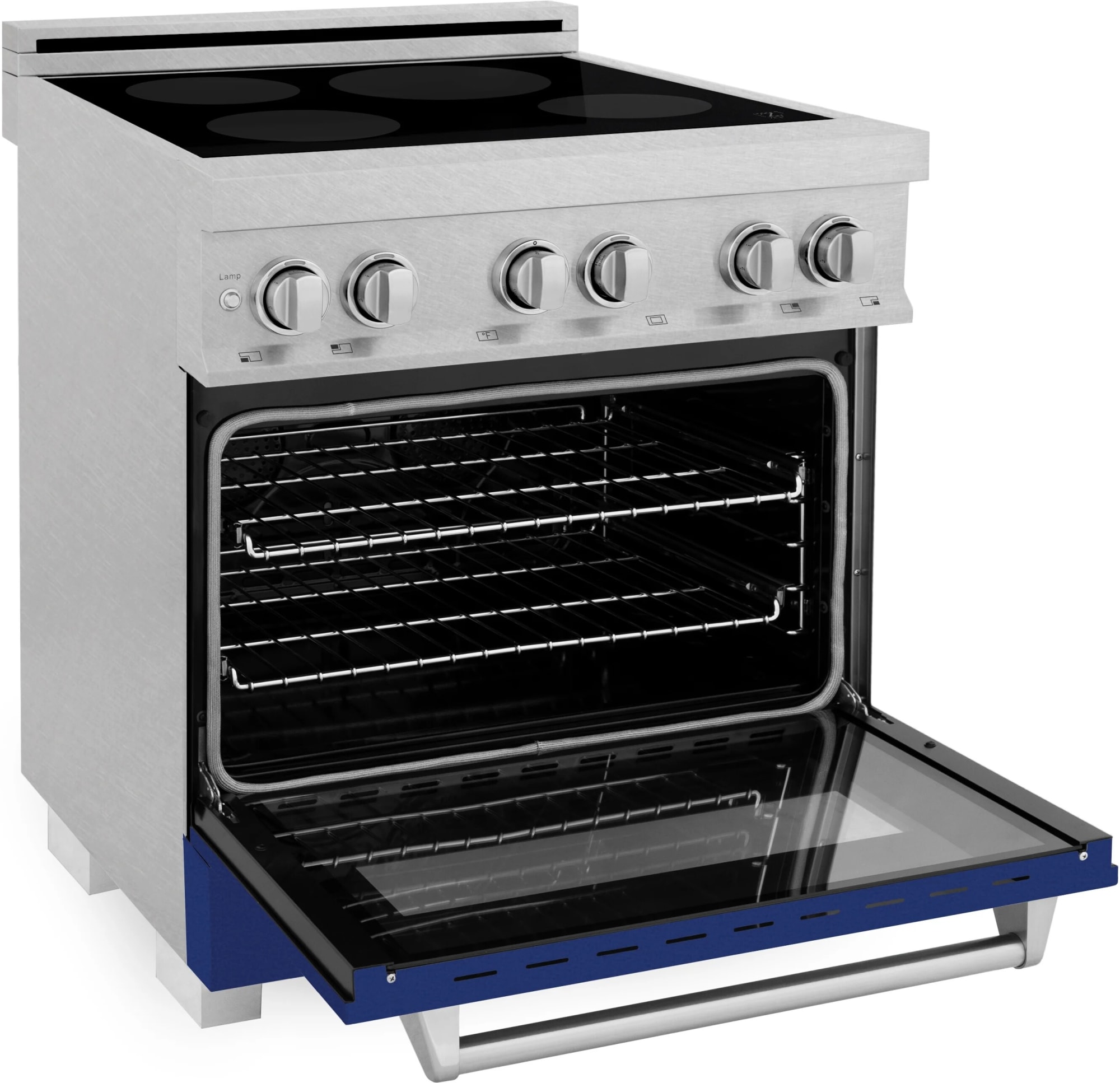 ZLINE RAINDSBG30 30 Inch Freestanding Induction Range with 4 Radiant ...