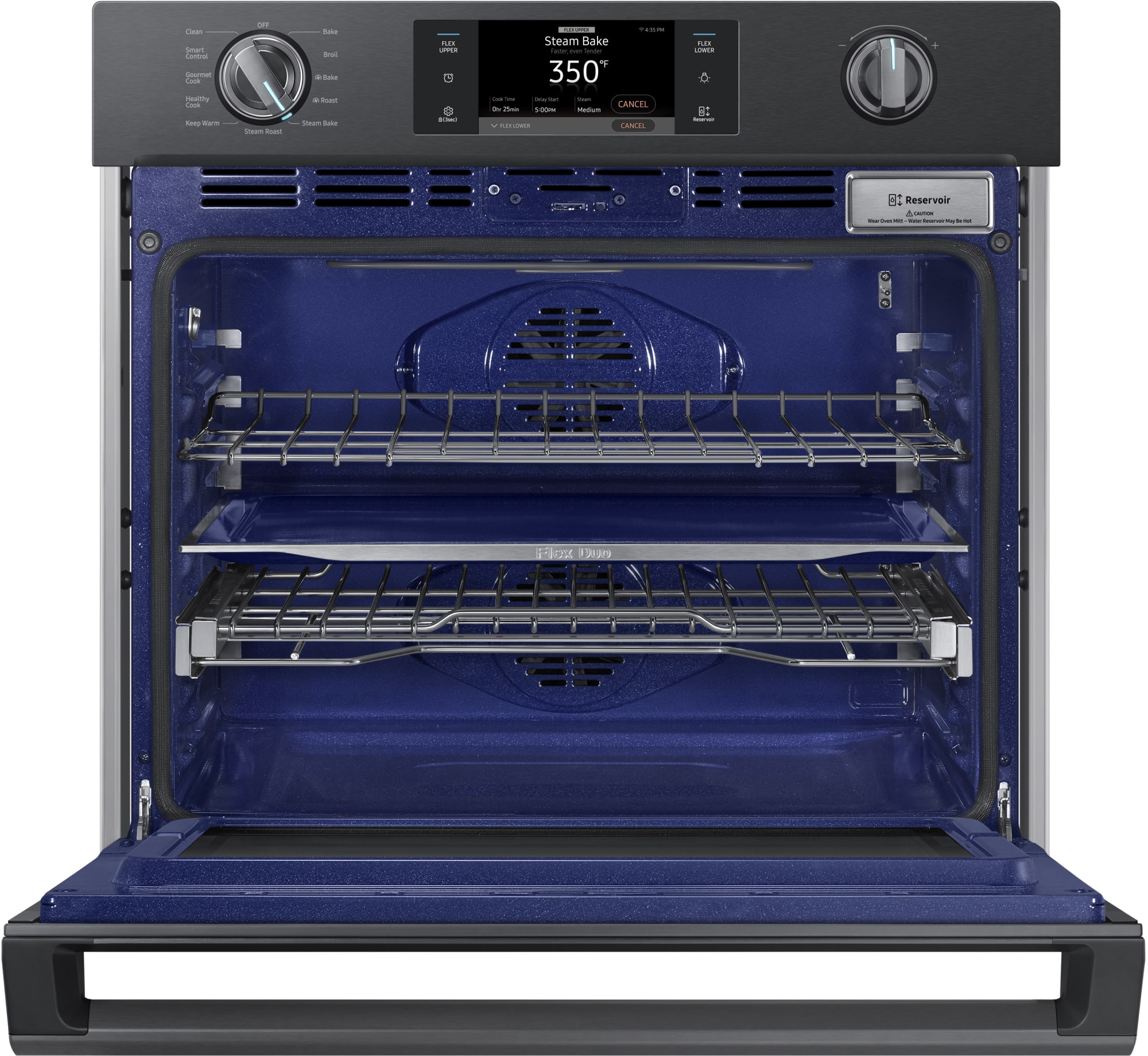 Samsung NV51K7770SG 30 Inch Wall Oven with 5.1 cu. ft. Capacity, Steam Cook, Flex Duo with Smart ...