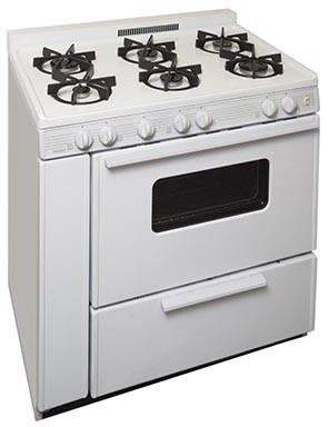 Premier STK2X0OP 36 Inch Freestanding Gas Range with 6 Sealed Burners ...