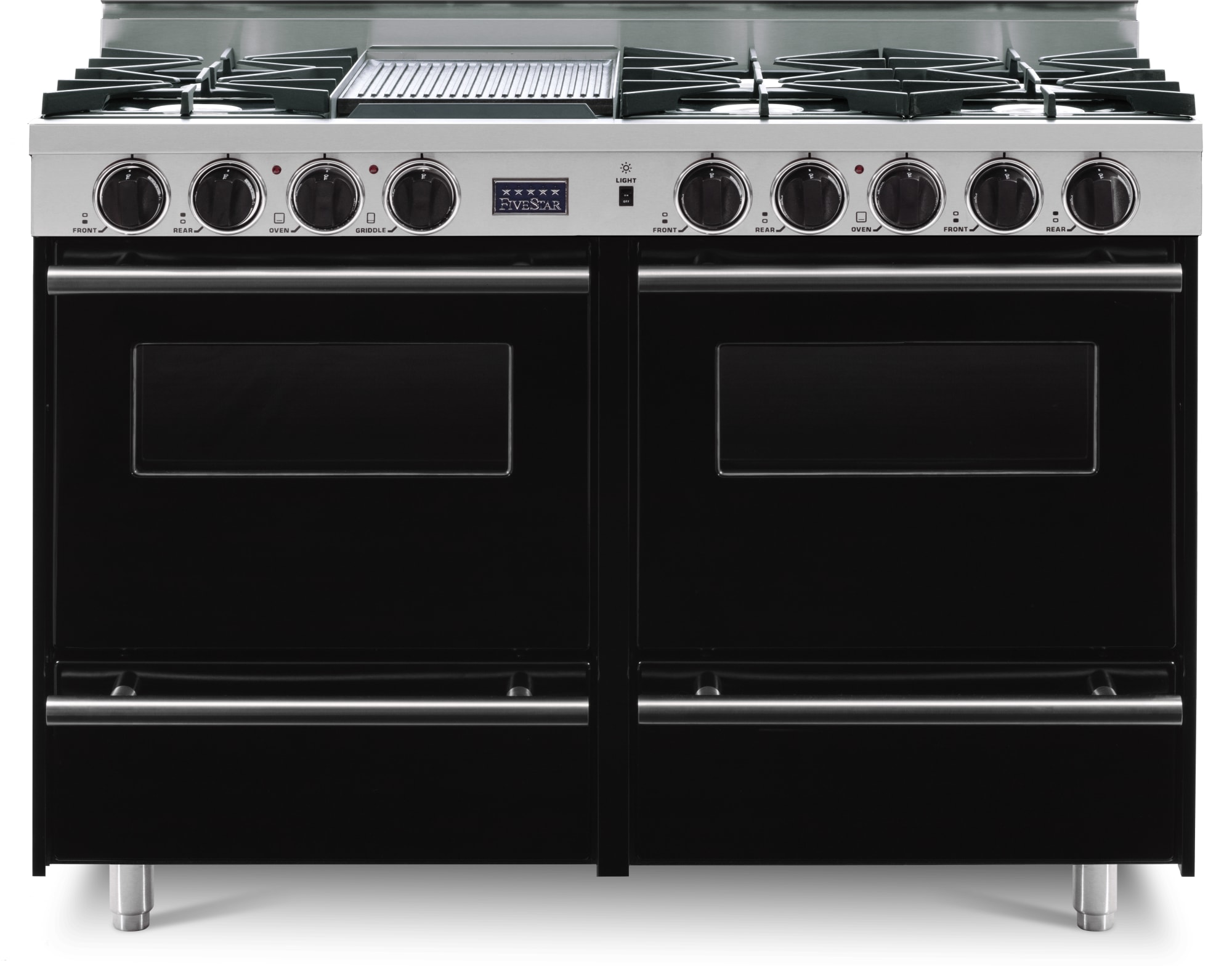 FiveStar TTN5117W 48 Inch Freestanding Gas Range with 6 Open Burners ...