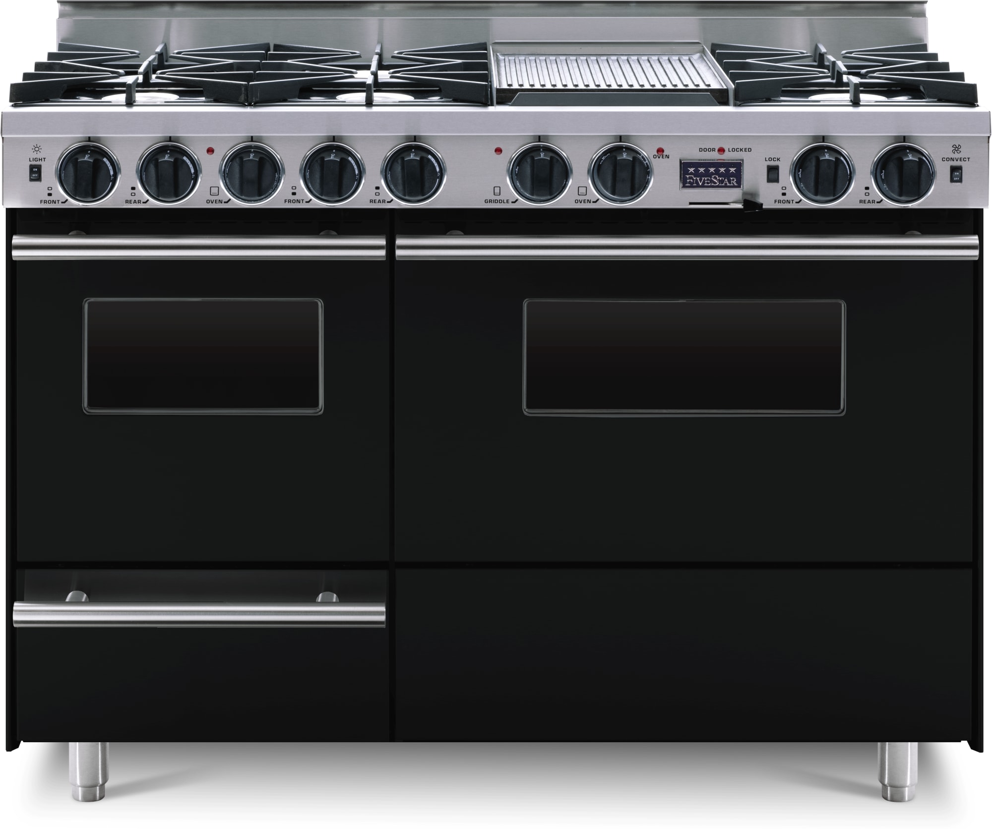 FiveStar TTN5267W 48 Inch Freestanding Dual Fuel Range with 6 Open ...