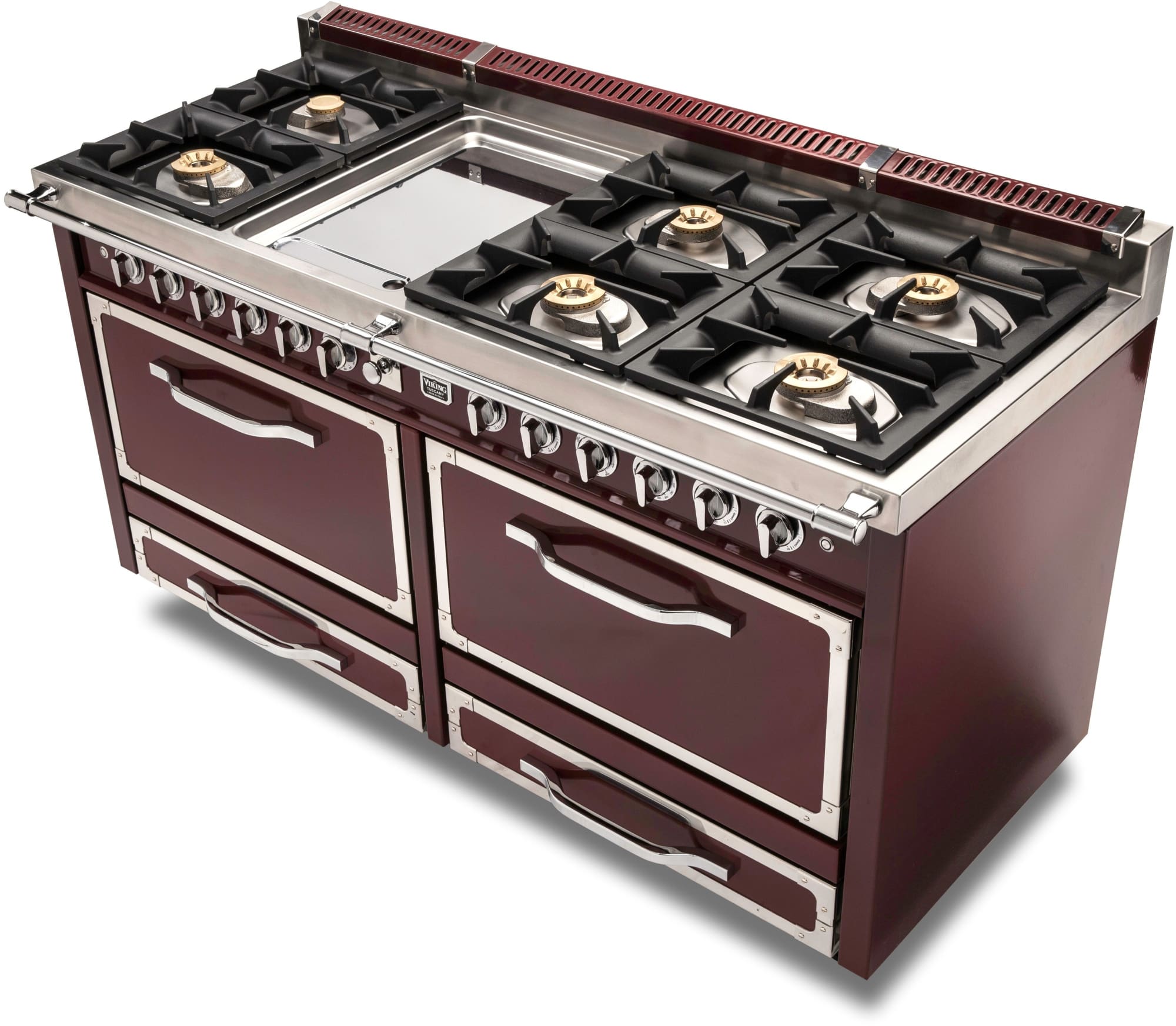 Viking TVDR6606GBX 66 Inch Dual Fuel Range with Six High-Performance ...
