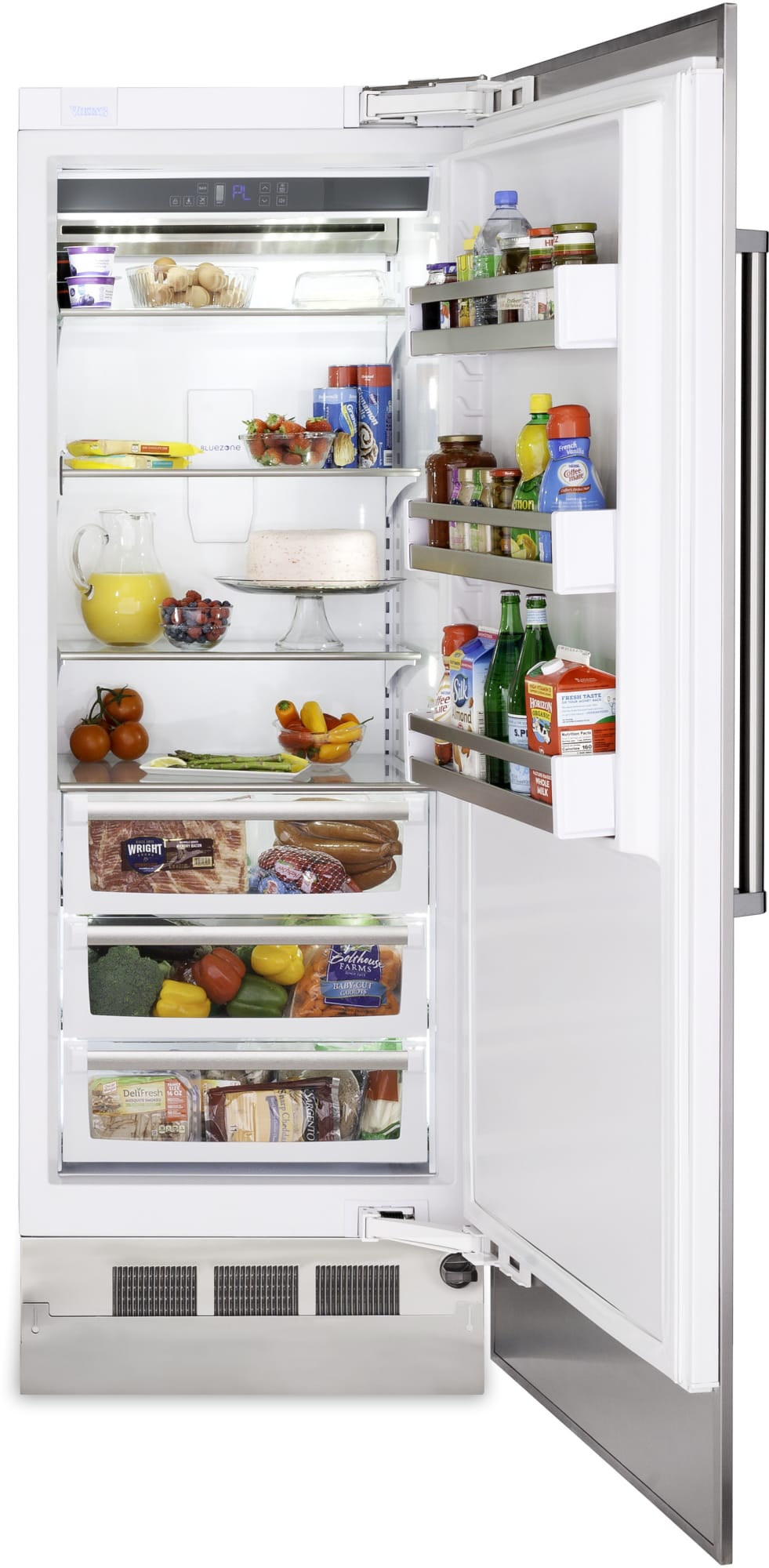 Viking VIREFR7 Column Refrigerator & Freezer Set with 30 Inch ...