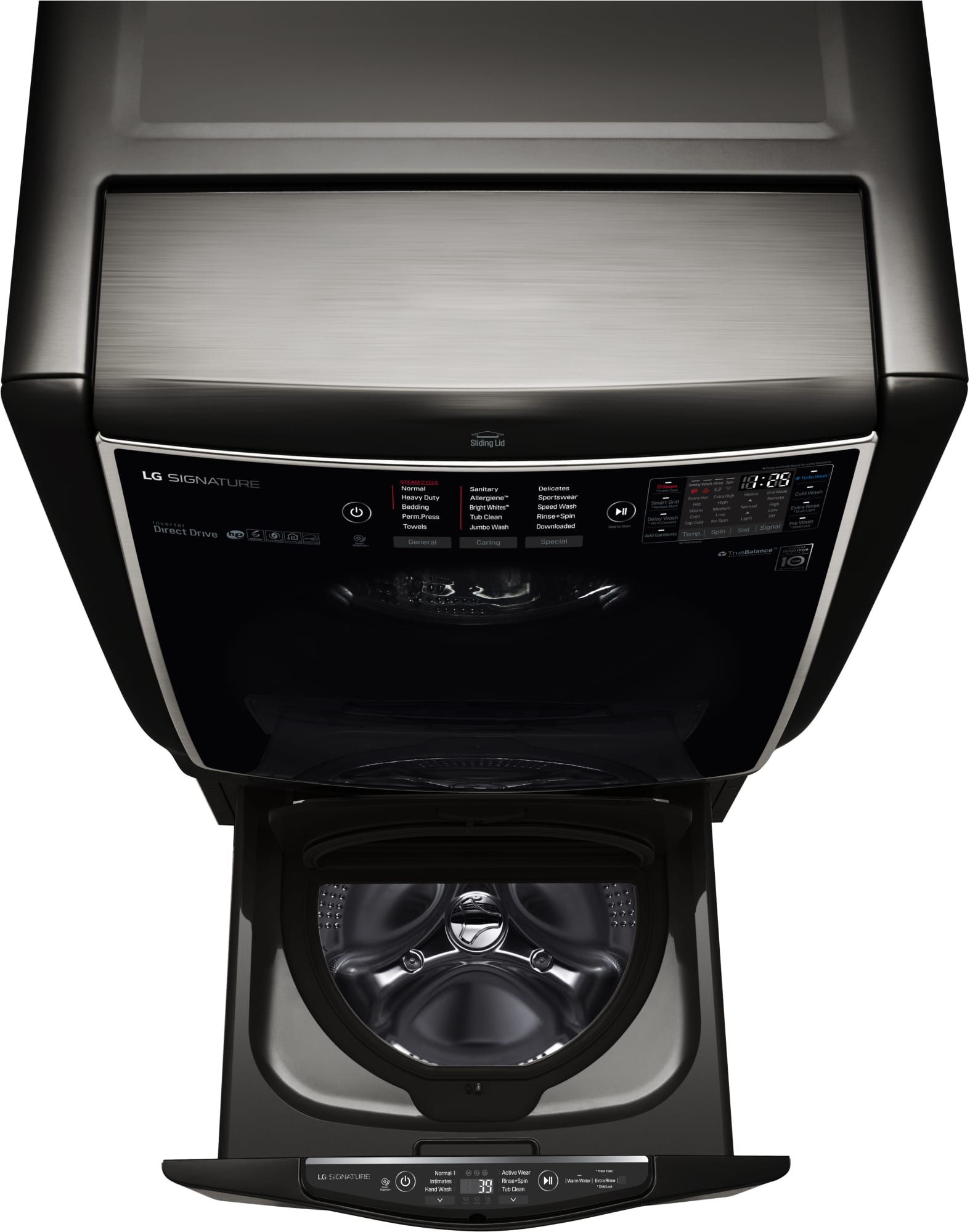 LG WD205CK 30 Inch 1.0 cu. ft. Black Stainless Steel Sidekick Pedestal ...