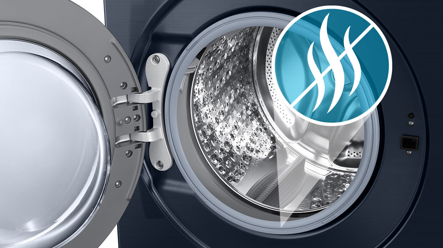 Samsung SAWADRED89002 Side-by-Side on Pedestals Washer & Dryer Set with Front Load Washer and ...