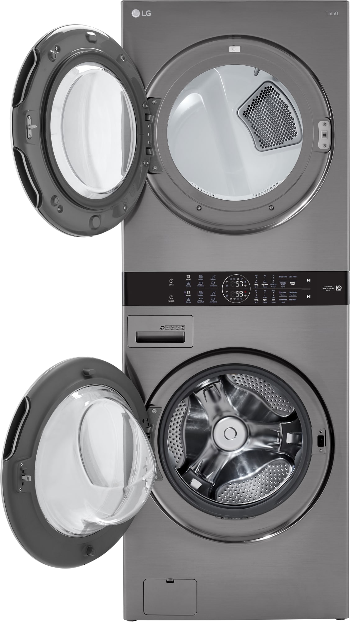 LG WKE100HVA 27 Inch Smart Electric WashTower with 4.5 Cu. Ft. Washer ...