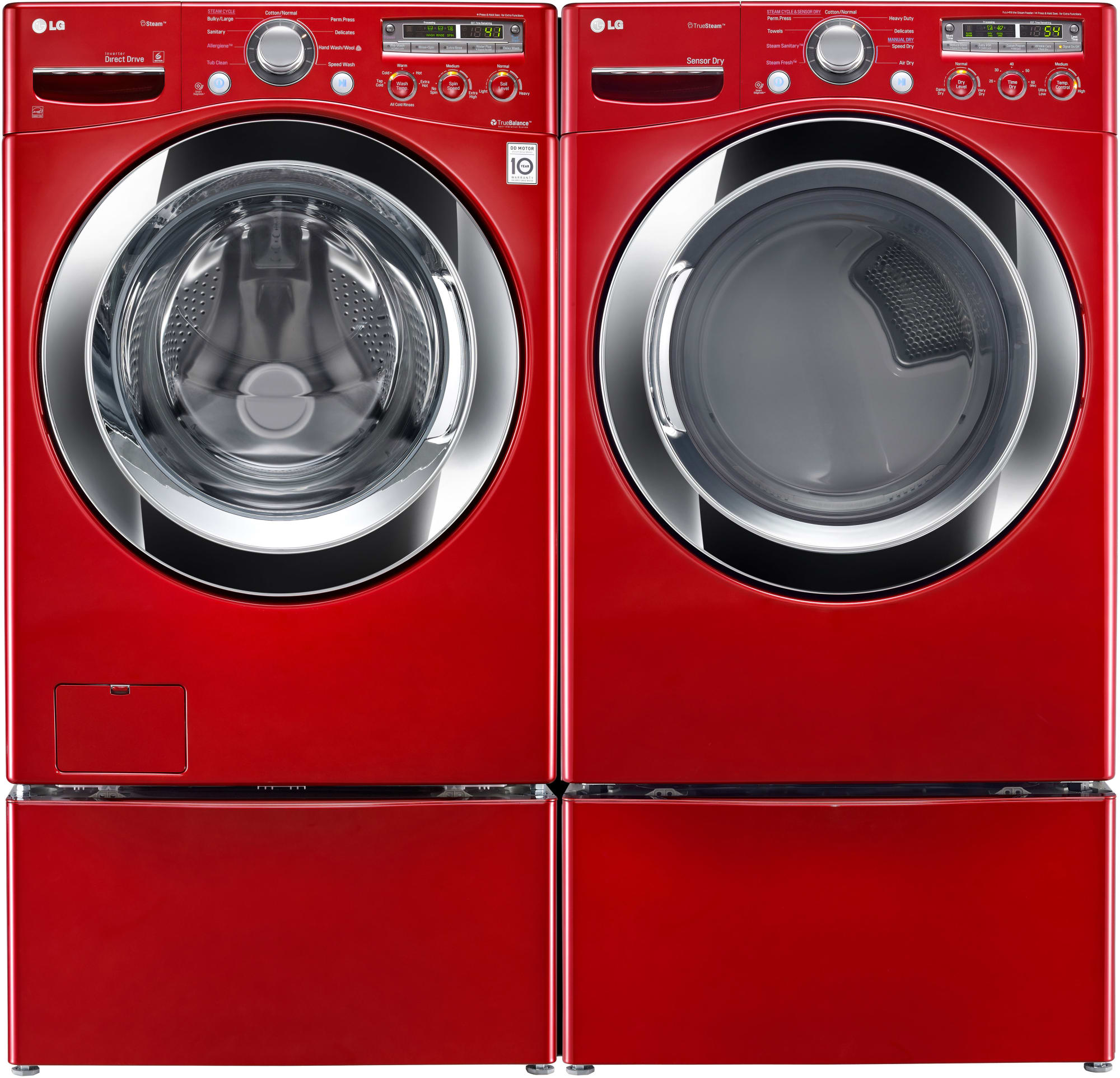LG DLEX3250R 27 Inch Front-Load Electric Dryer with 7.3 cu. ft ...