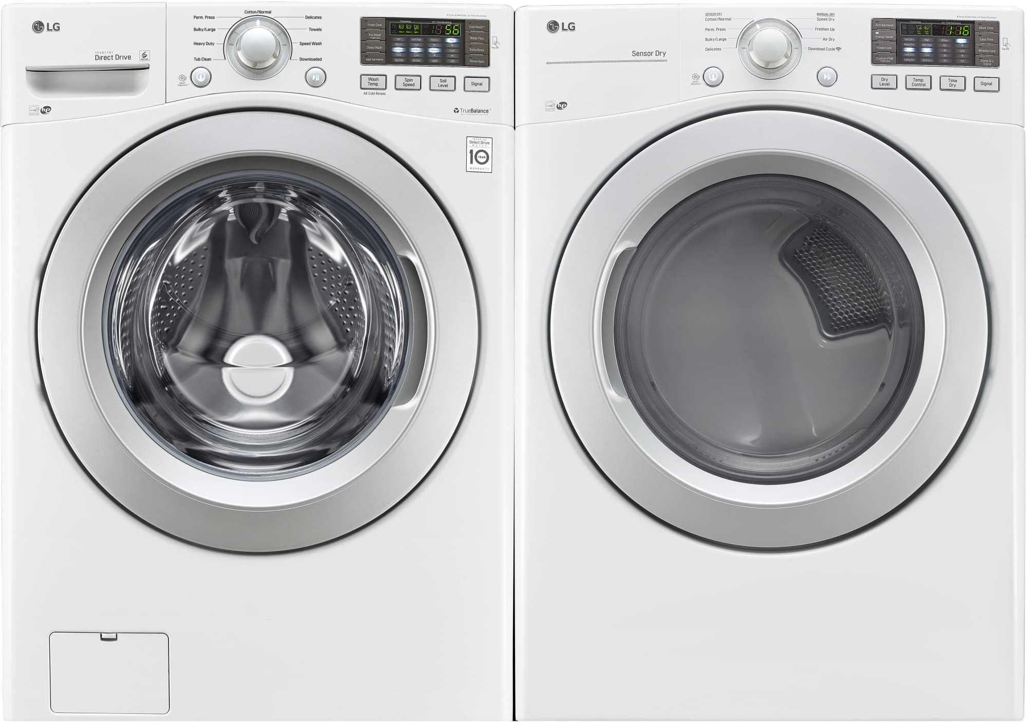 LG WM3270CW 27 Inch Front Load Washer with NFC Smartphone Technology ...