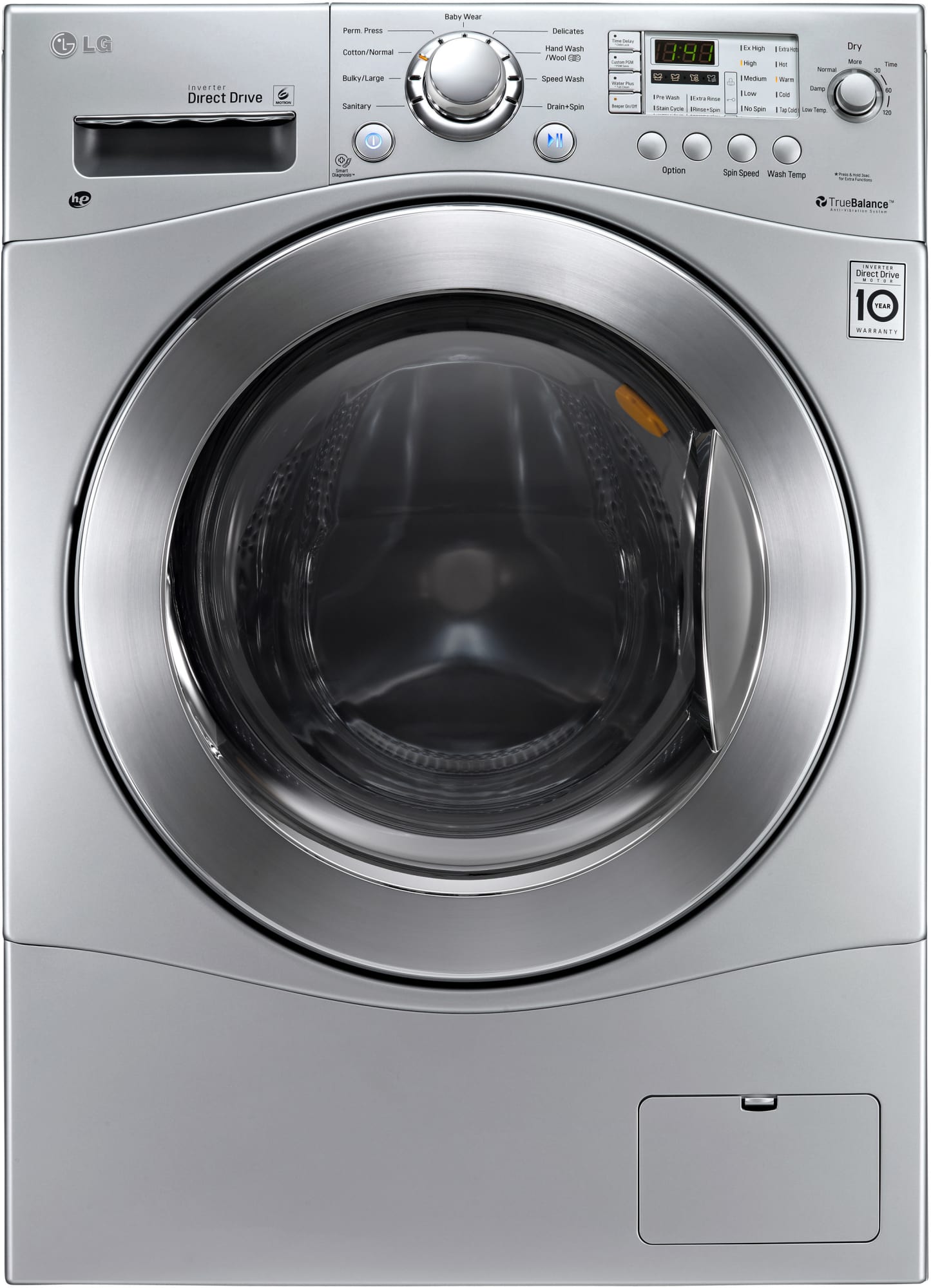 LG WM3477HS 24 Inch 2.3 cu. ft. Electric Washer/Dryer Combo, 9 Wash and ...