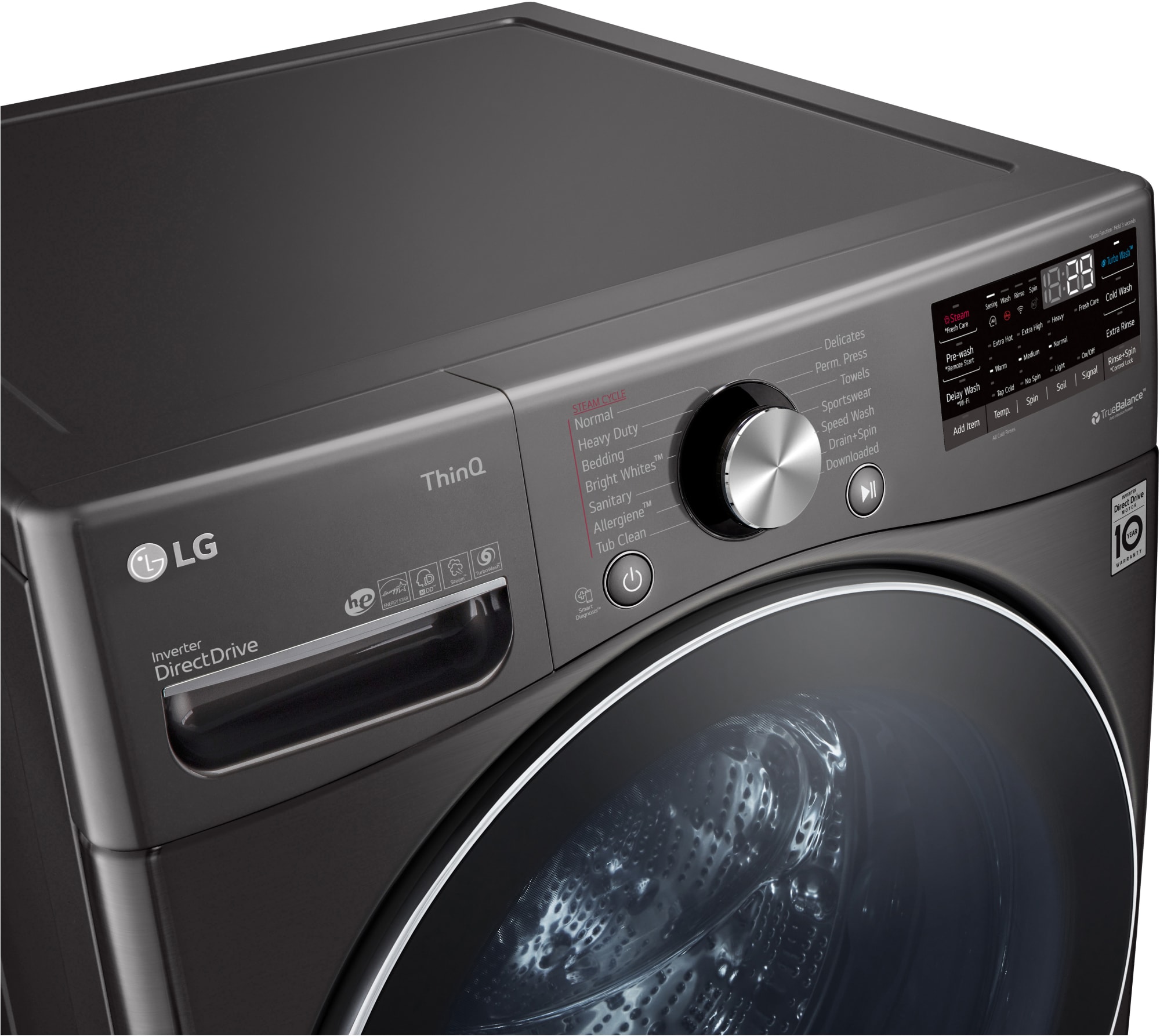 LG WM4200HBA 27 Inch Front Load Smart Washer with 5.0 Cu. Ft. Capacity ...