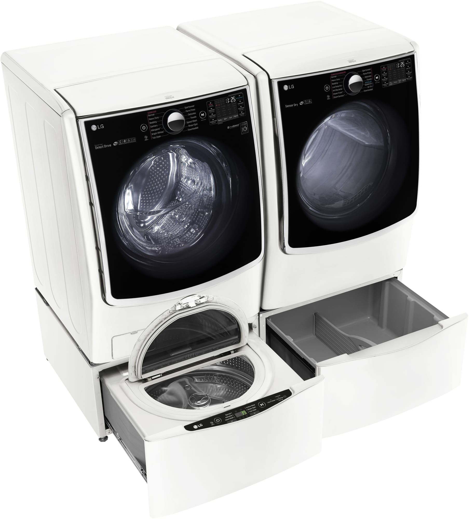 LG DLEX5000W 27 Inch 7.4 cu. ft. Electric Dryer with 14 Dry Cycles ...