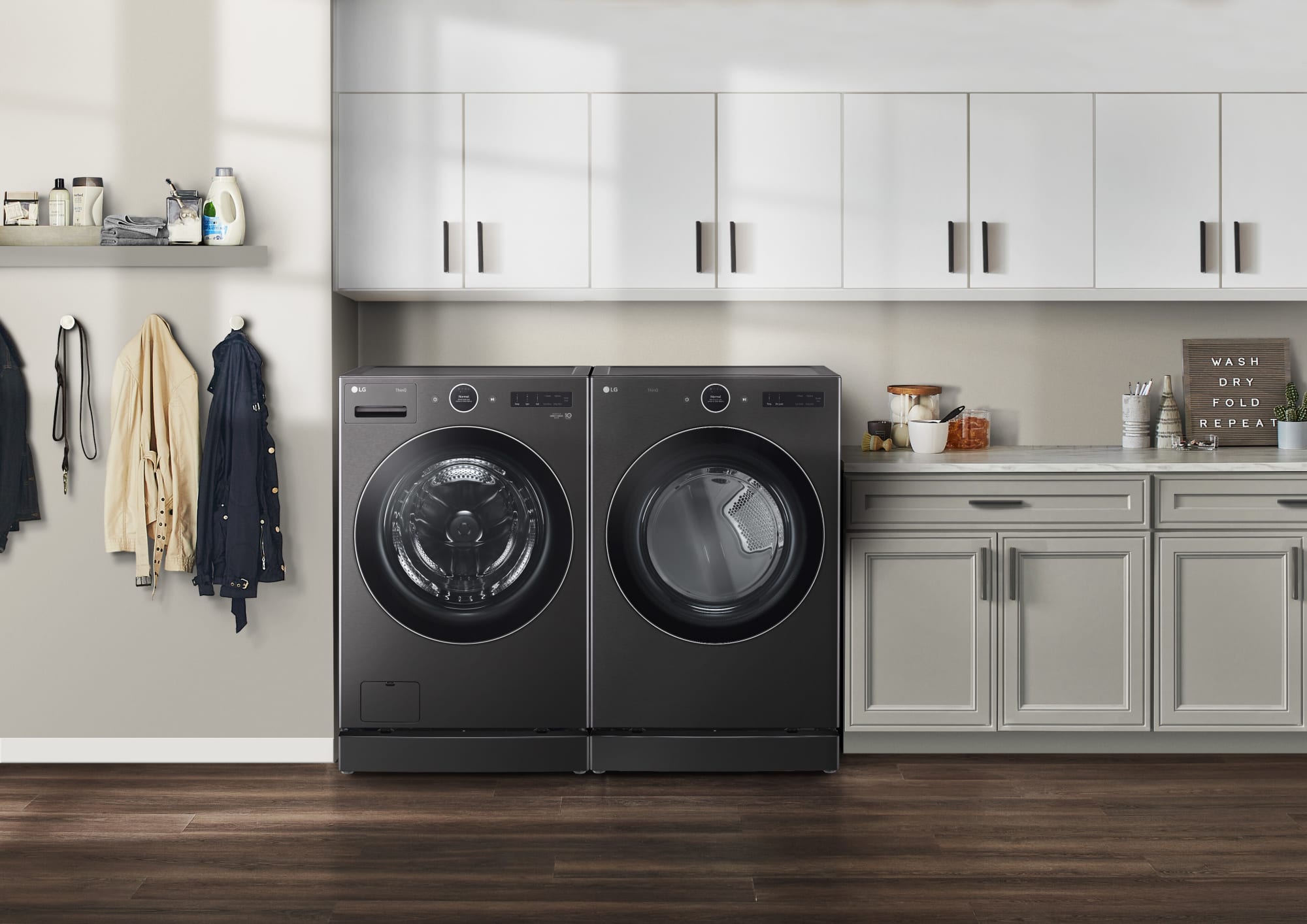LG DLEX6700B 27 Inch Smart Electric Dryer with 7.4 Cu. Ft. Capacity, 23 ...