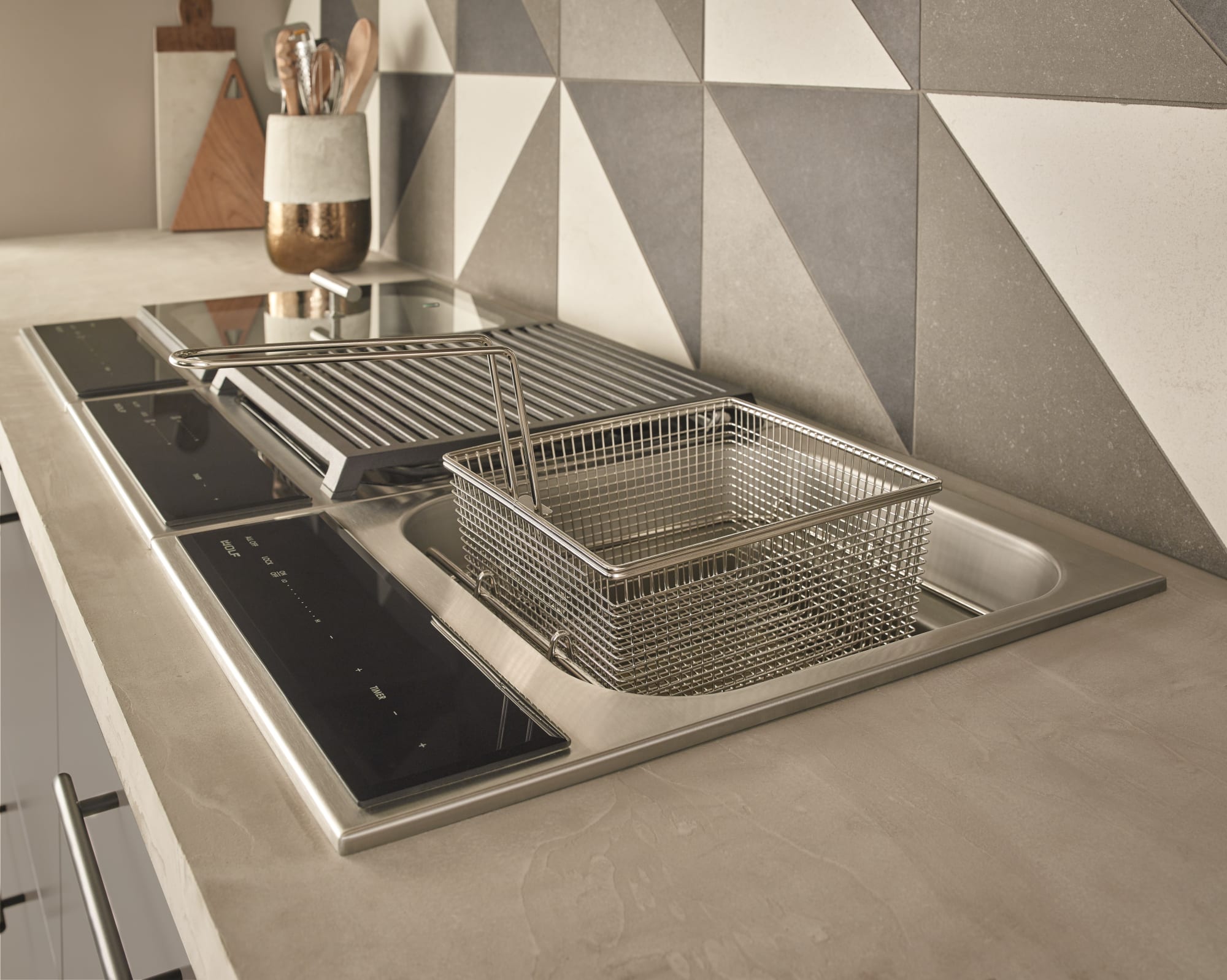 Wolf SM15TS 15 Inch Built-In Steamer Module with 2700-Watt Heating Element, 20-Cup Water ...