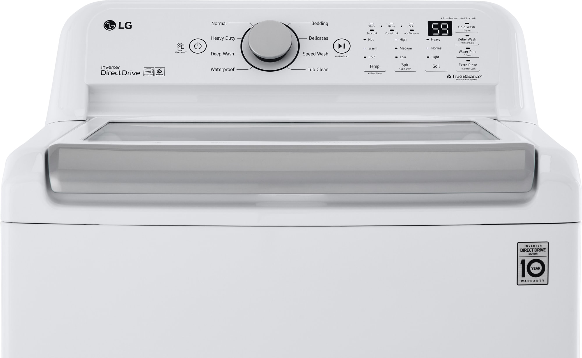 LG WT7150CW 27 Inch Top Load Washer with 5.0 Cu. Ft. Capacity ...