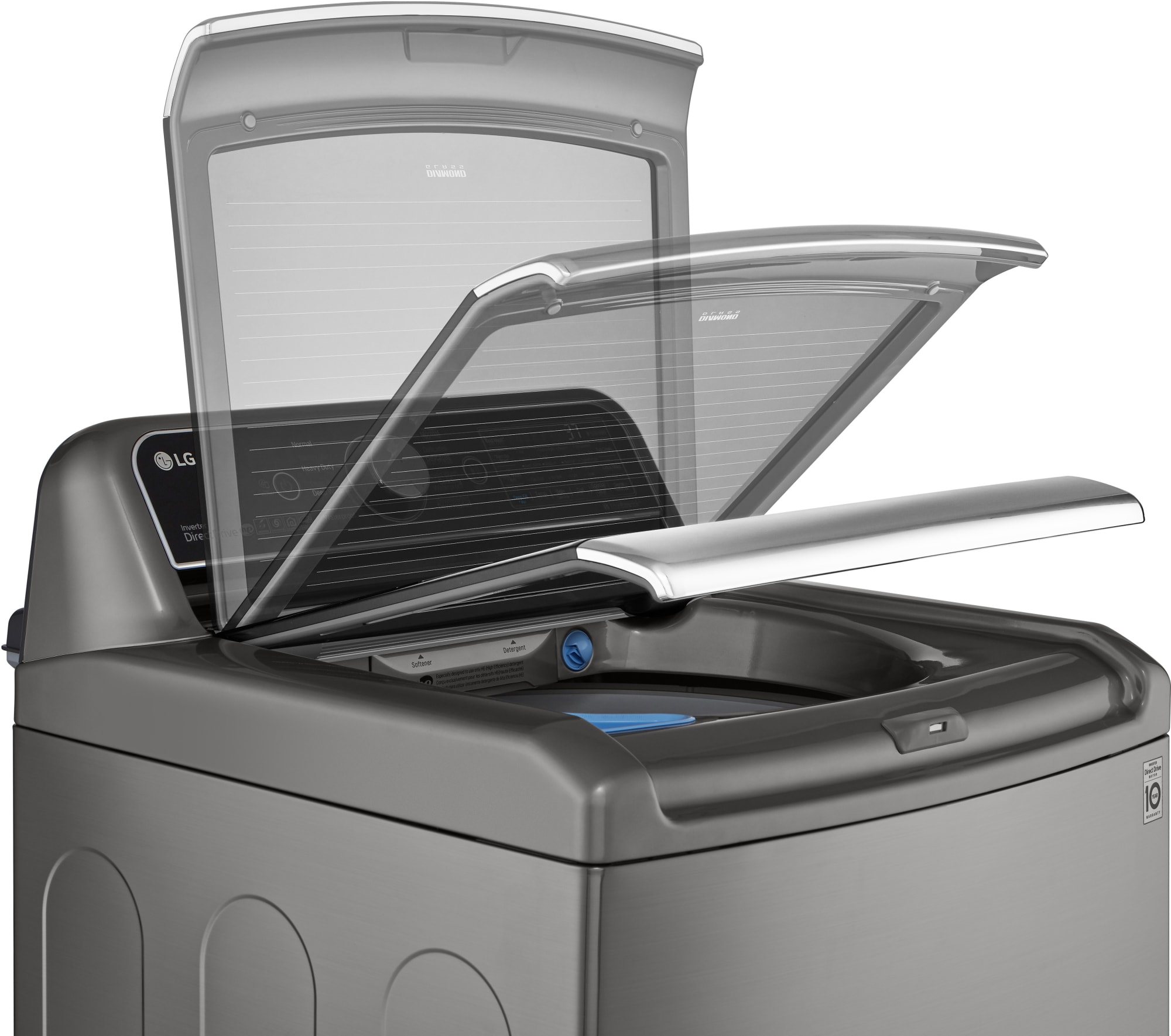 LG WT7305CV 27 Inch Top Load Smart Washer with 4.8 Cu. Ft. Capacity, 4 ...