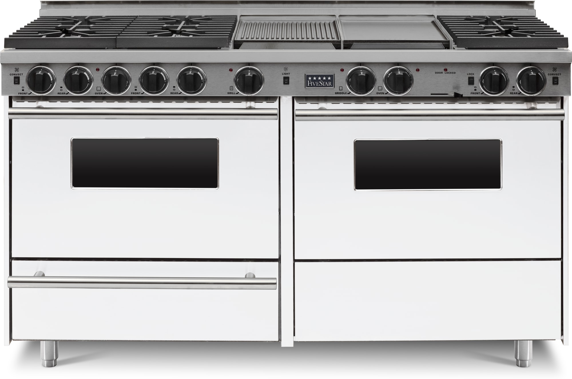 FiveStar WTN6397W 60 Inch Freestanding Dual Fuel Range with 6 Sealed ...