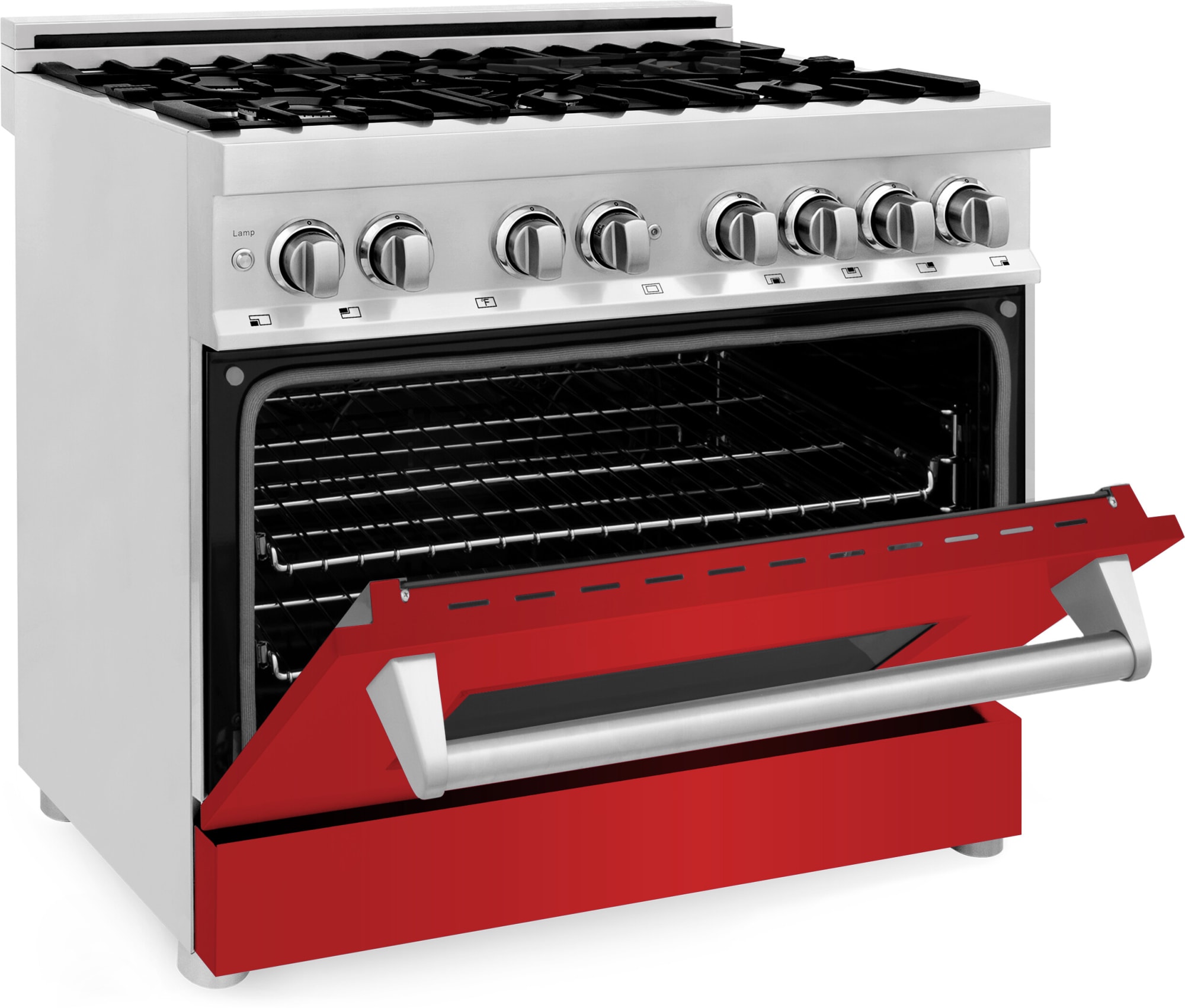 ZLINE RARM36 36 Inch Freestanding Dual Fuel Range with 6 Sealed Italian ...