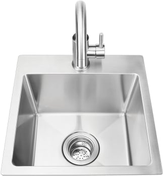 Bull 12515 Single Bowl Stainless Steel Dual Mount Sink with 8 Inch ...