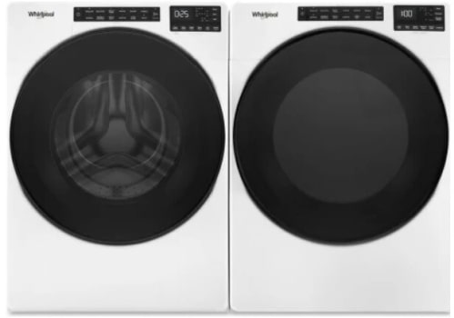 Whirlpool WHWADREMW6605 Side-by-Side Washer & Dryer Set with Front Load ...
