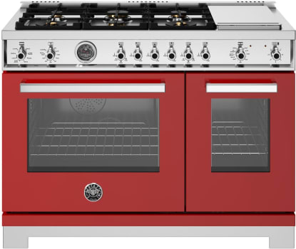 Bertazzoni PRO486BTFEPROT 48 Inch Freestanding Dual Fuel Range with 6 ...
